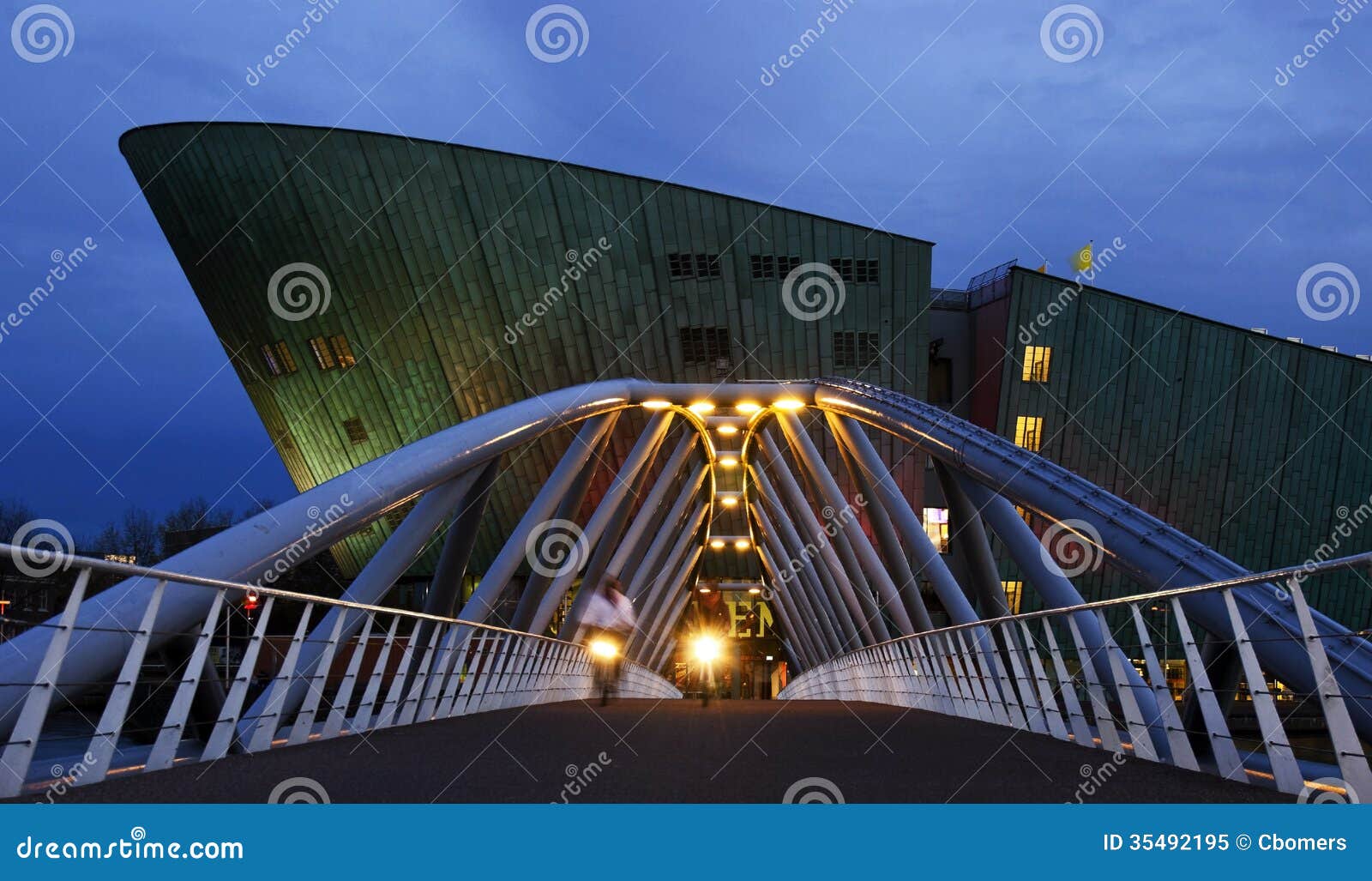Nemo bridge stock image. Image of urban, night, museum - 35492195