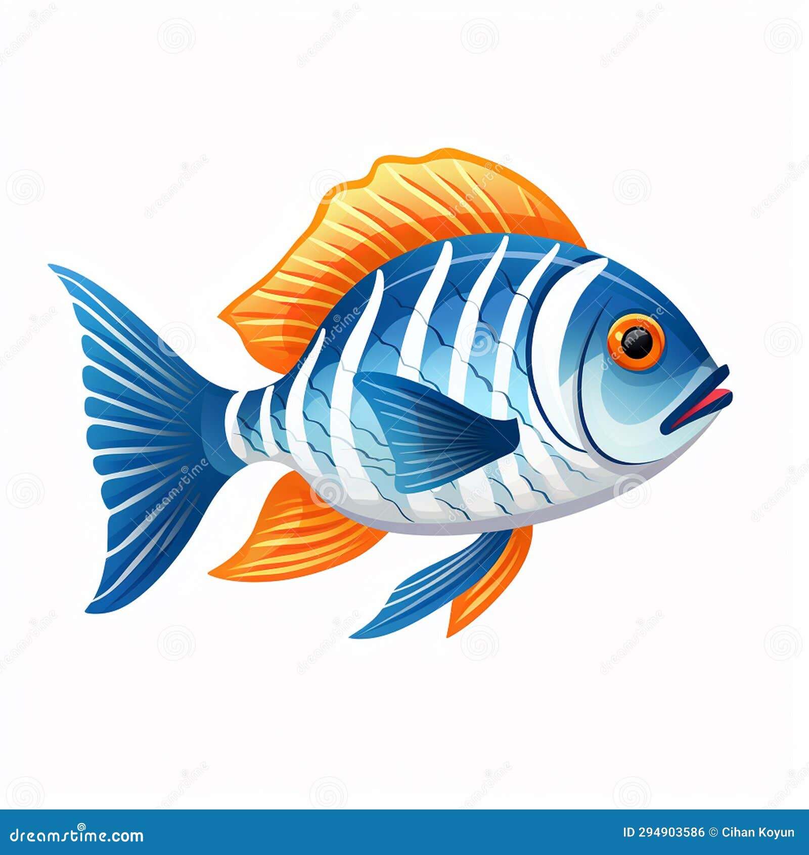 Nemo Fish Swimming with Dory Cartoon Stock Illustration - Illustration ...