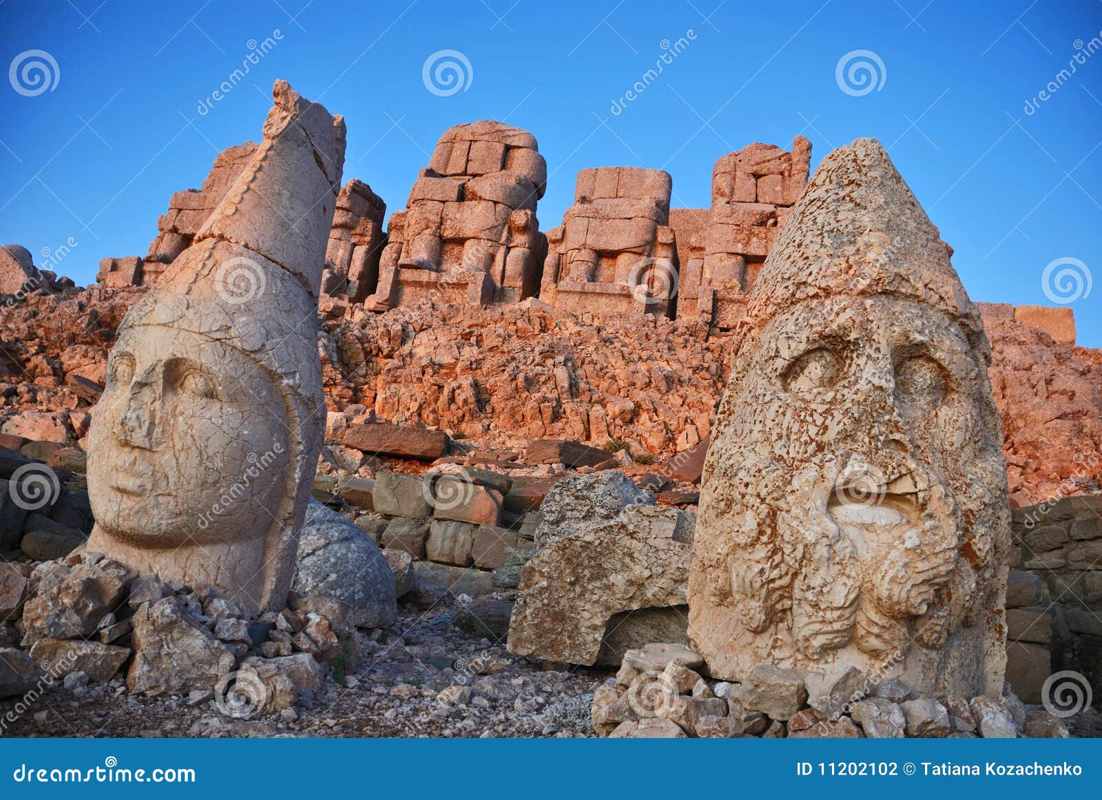 Nemrut Dagi at sunrise stock photo. Image of cracked - 11202102