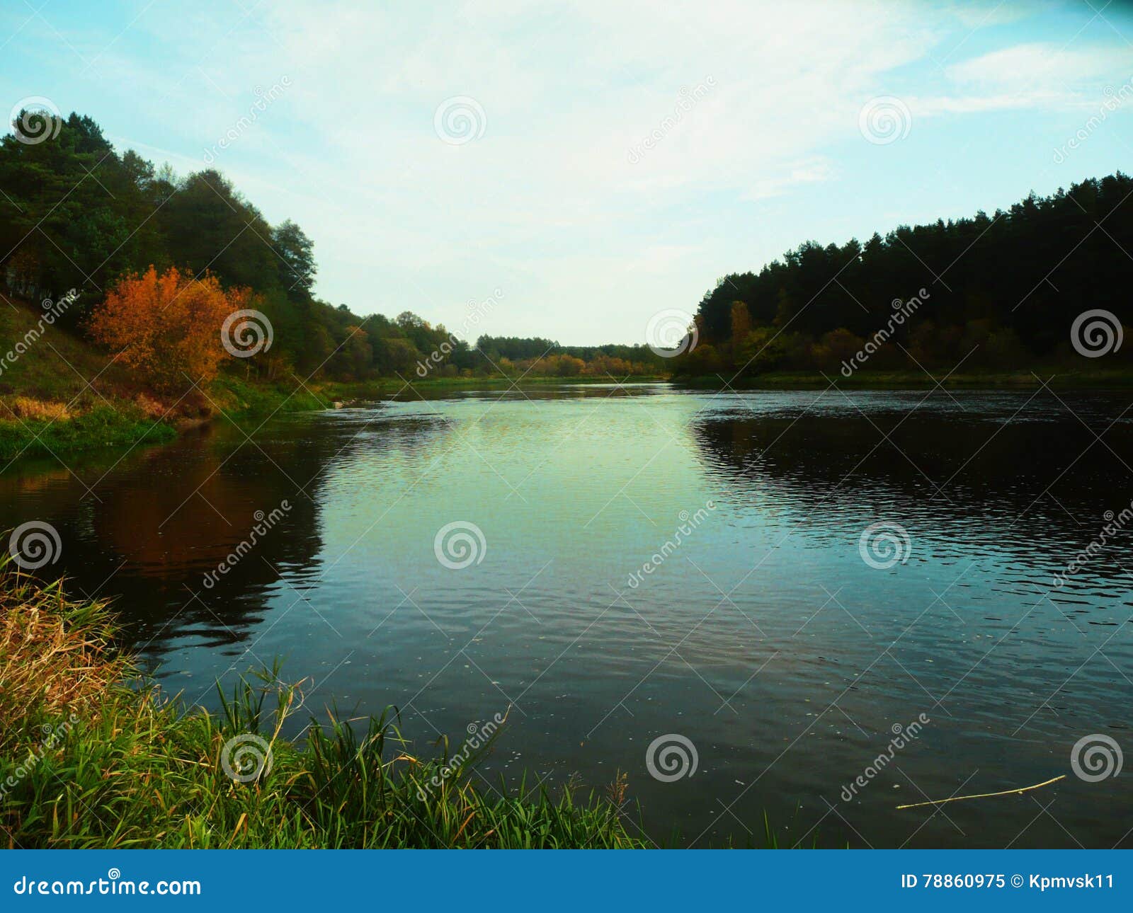 Nemunas river stock image. Image of colors, europe, beauty - 78860975
