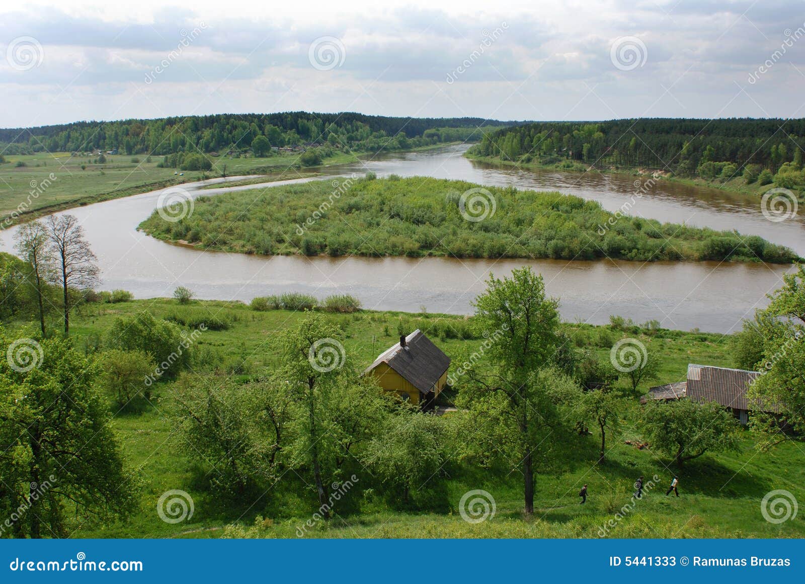 Nemunas River Curves stock image. Image of nature, people - 5441333