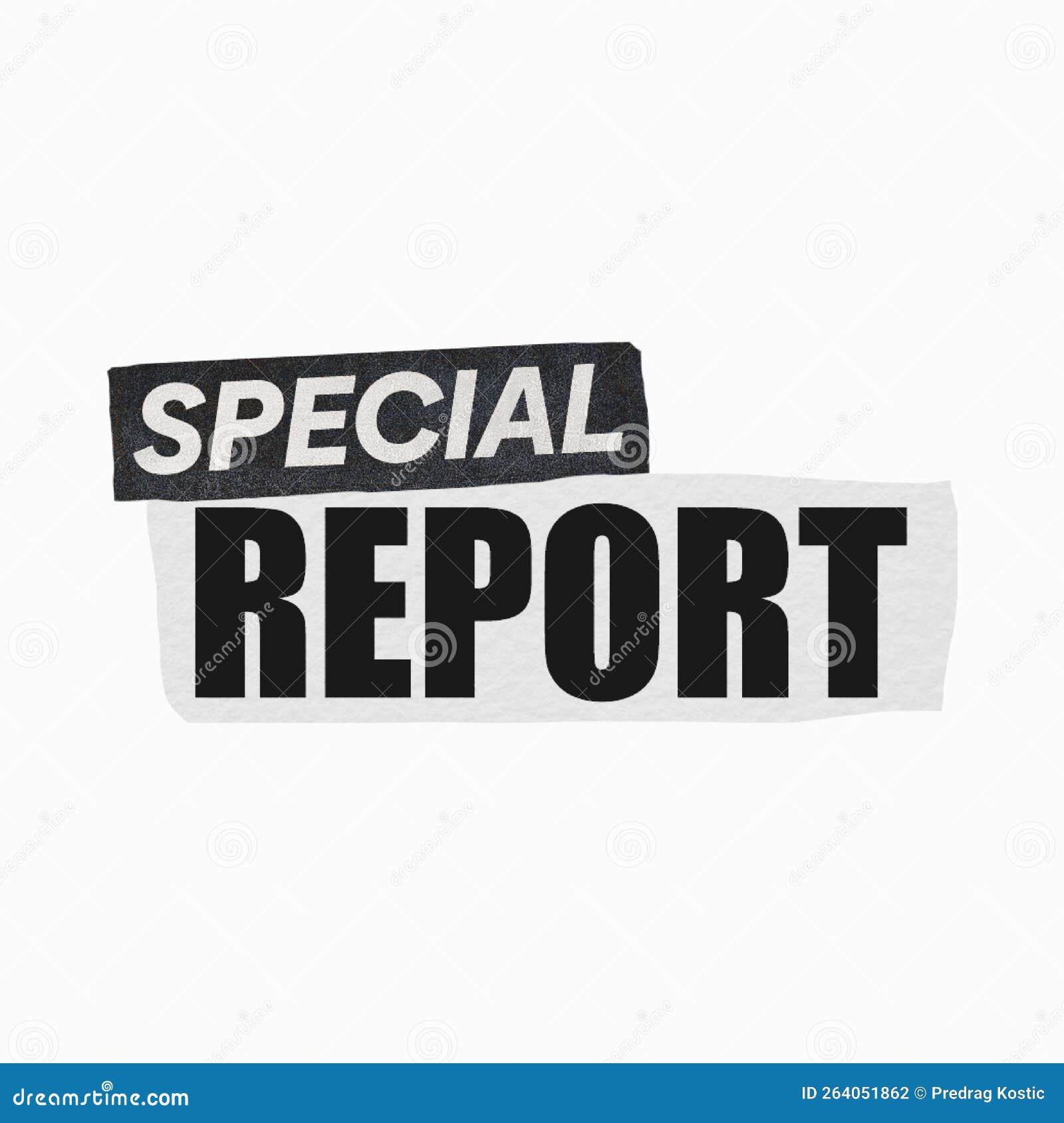 Special report logo stock illustration. Illustration of advertising - 264051862
