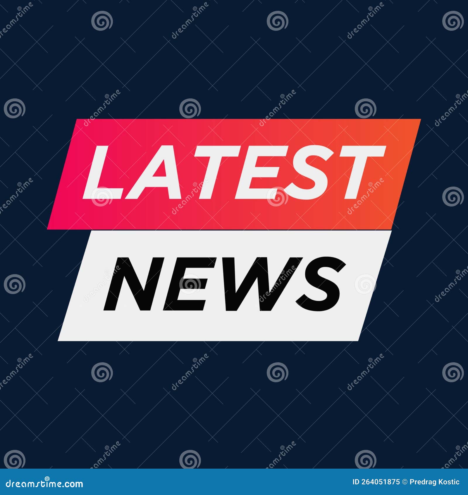 Latest news logo stock illustration. Illustration of label - 264051875