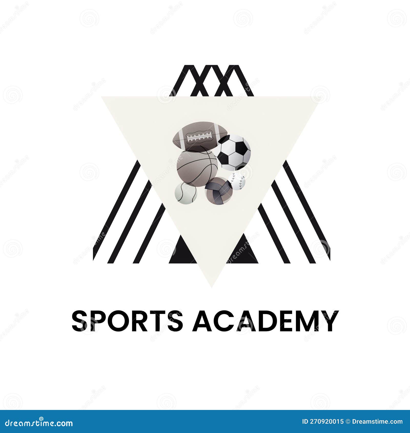 Sports academy stock illustration. Illustration of logo - 270920015