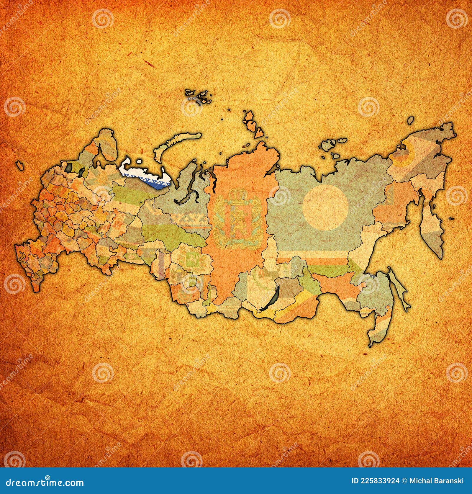 Nenets Autonomous District on Administration Map of Russia Stock Photo ...