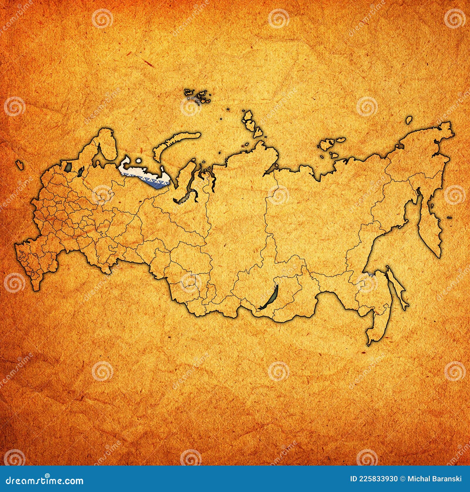 Nenets Autonomous District on Administration Map of Russia Stock ...