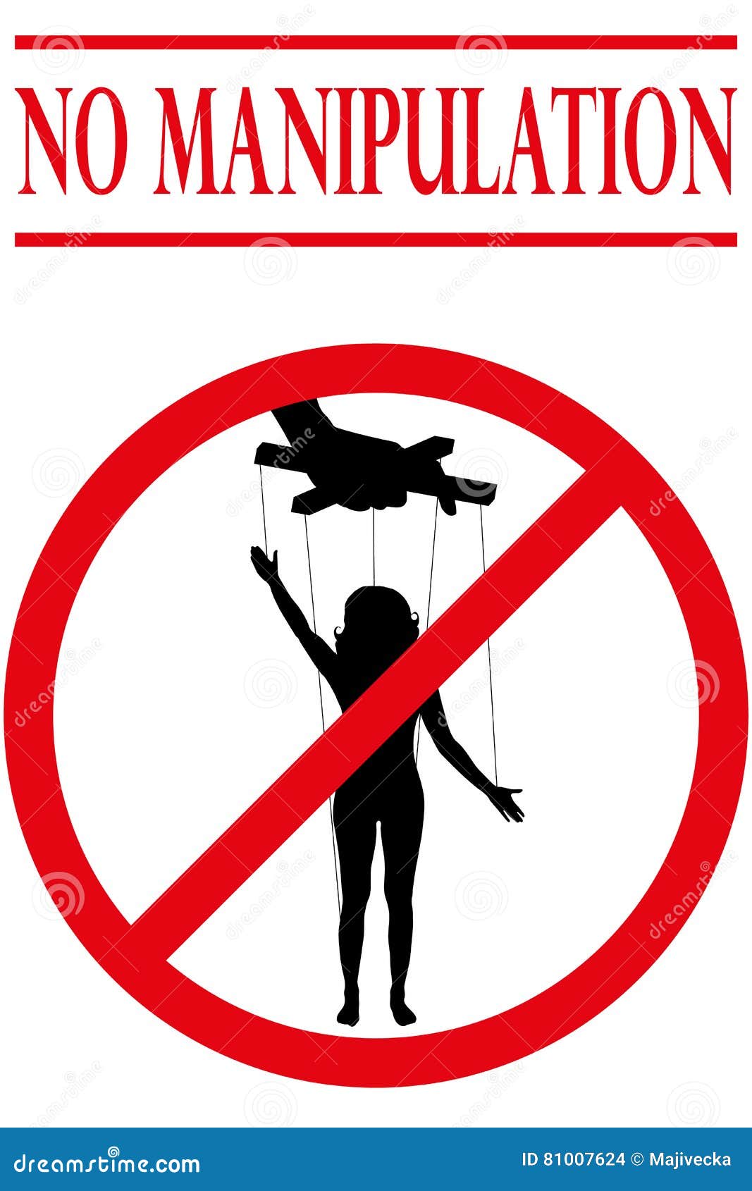 Nenhuma manipulação ilustração do vetor. Ilustração de silhueta - 81007624