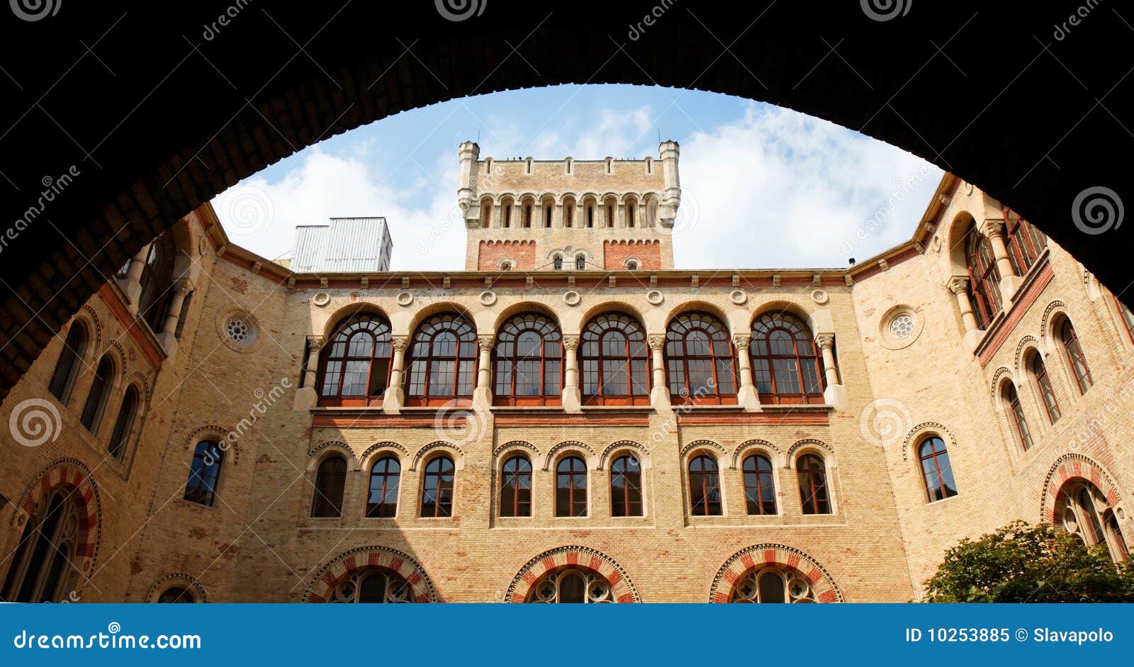 Neo-Byzantine Building Seen through the Archway Stock Image - Image of ...