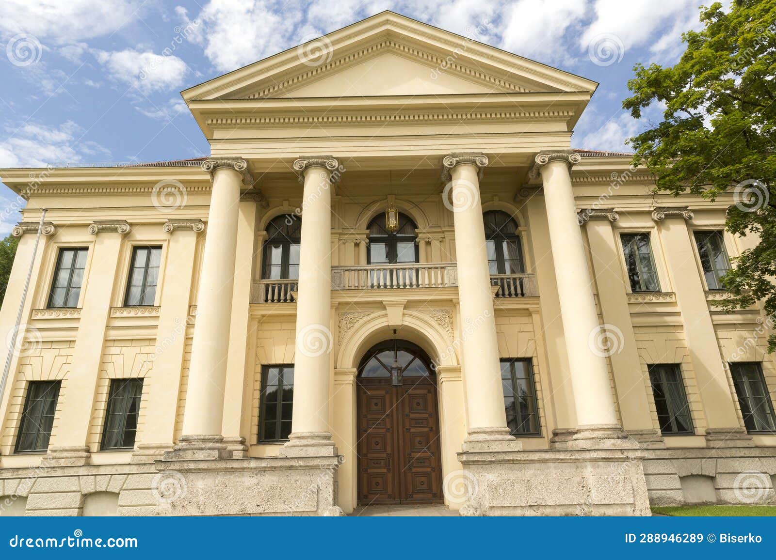 Neo Classic Building with Columns at the Front Facade Stock Image ...