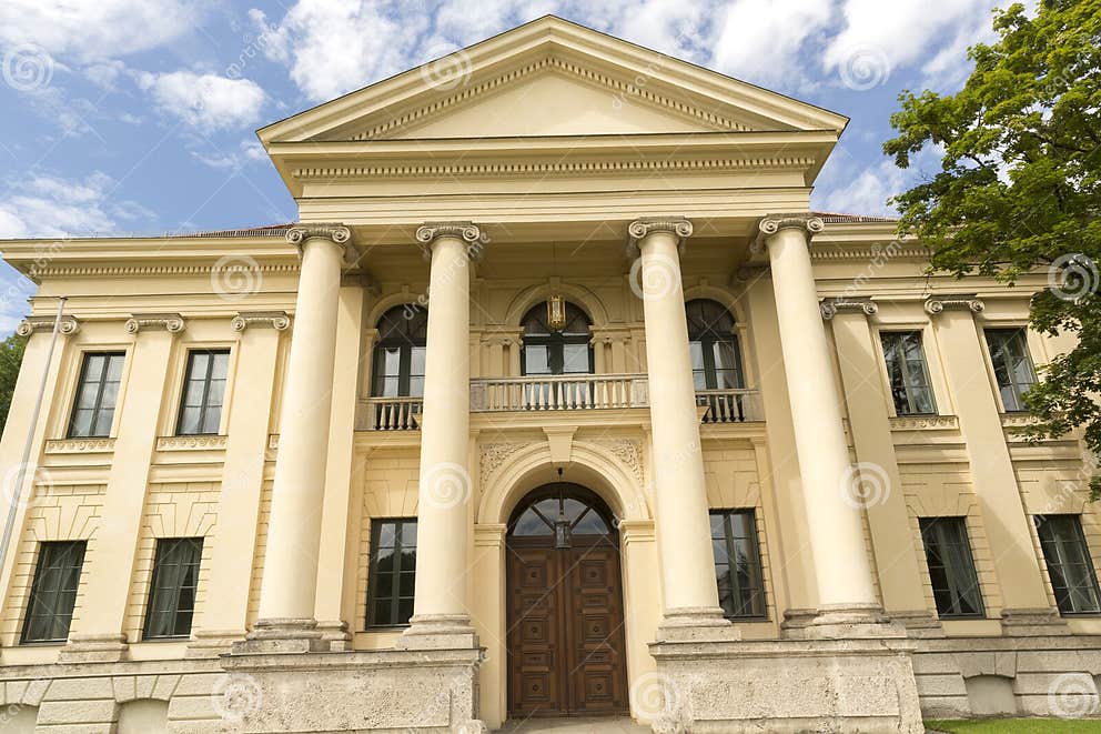 Neo Classic Building with Columns at the Front Facade Stock Image ...