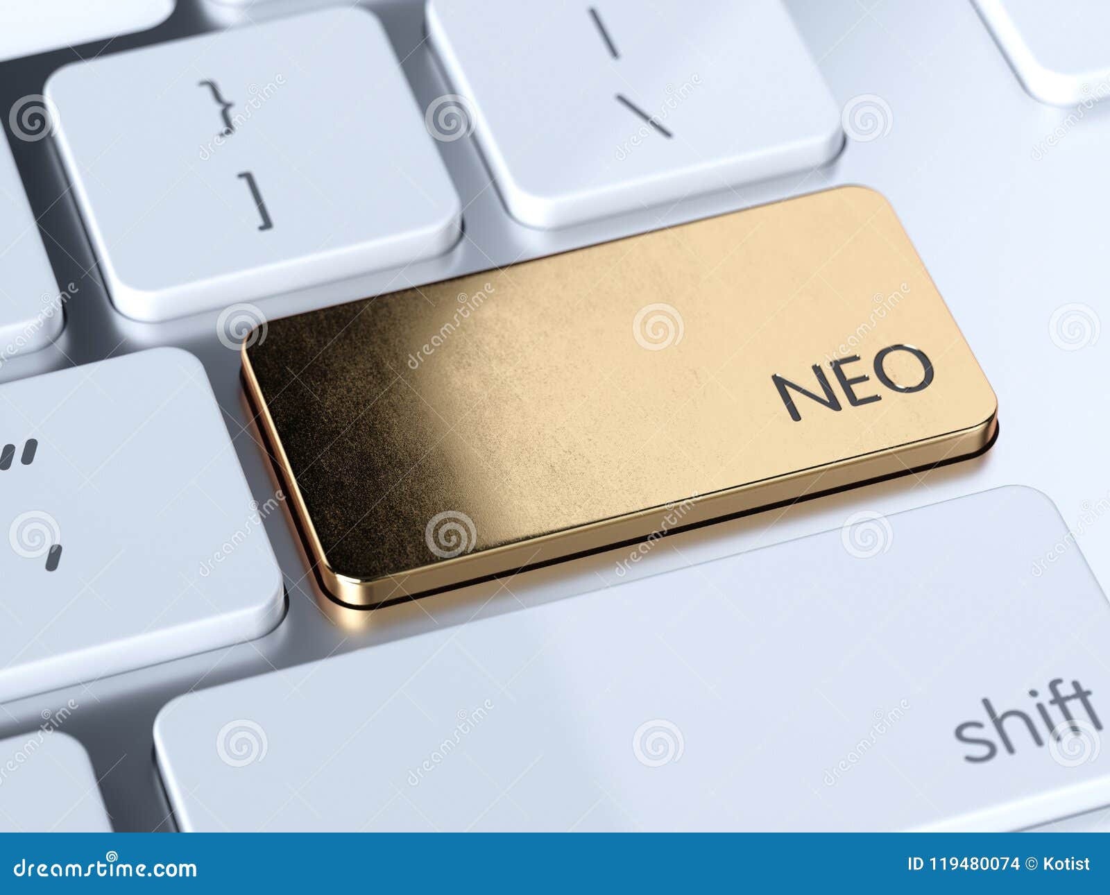 NEO Computer Keyboard Button Stock Illustration - Illustration of ...