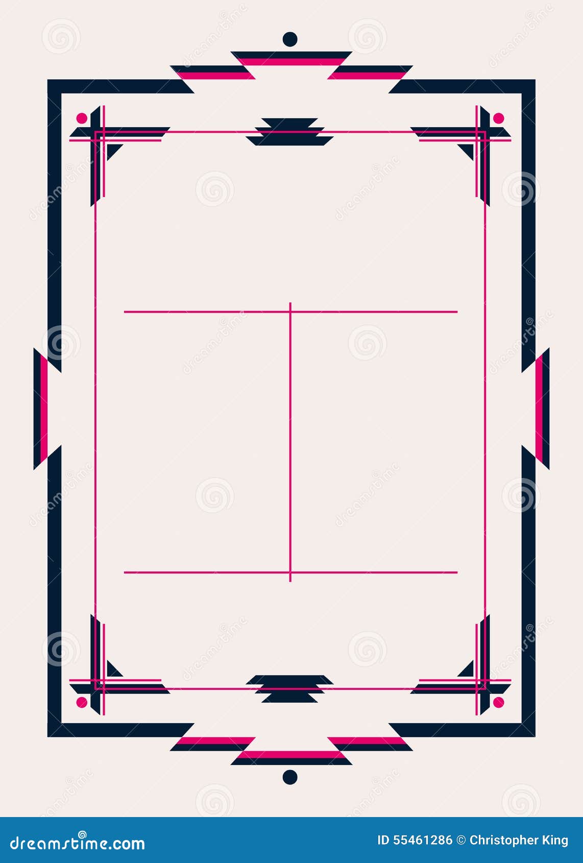 Neo Deco Frame and Design Template Stock Vector - Illustration of ...