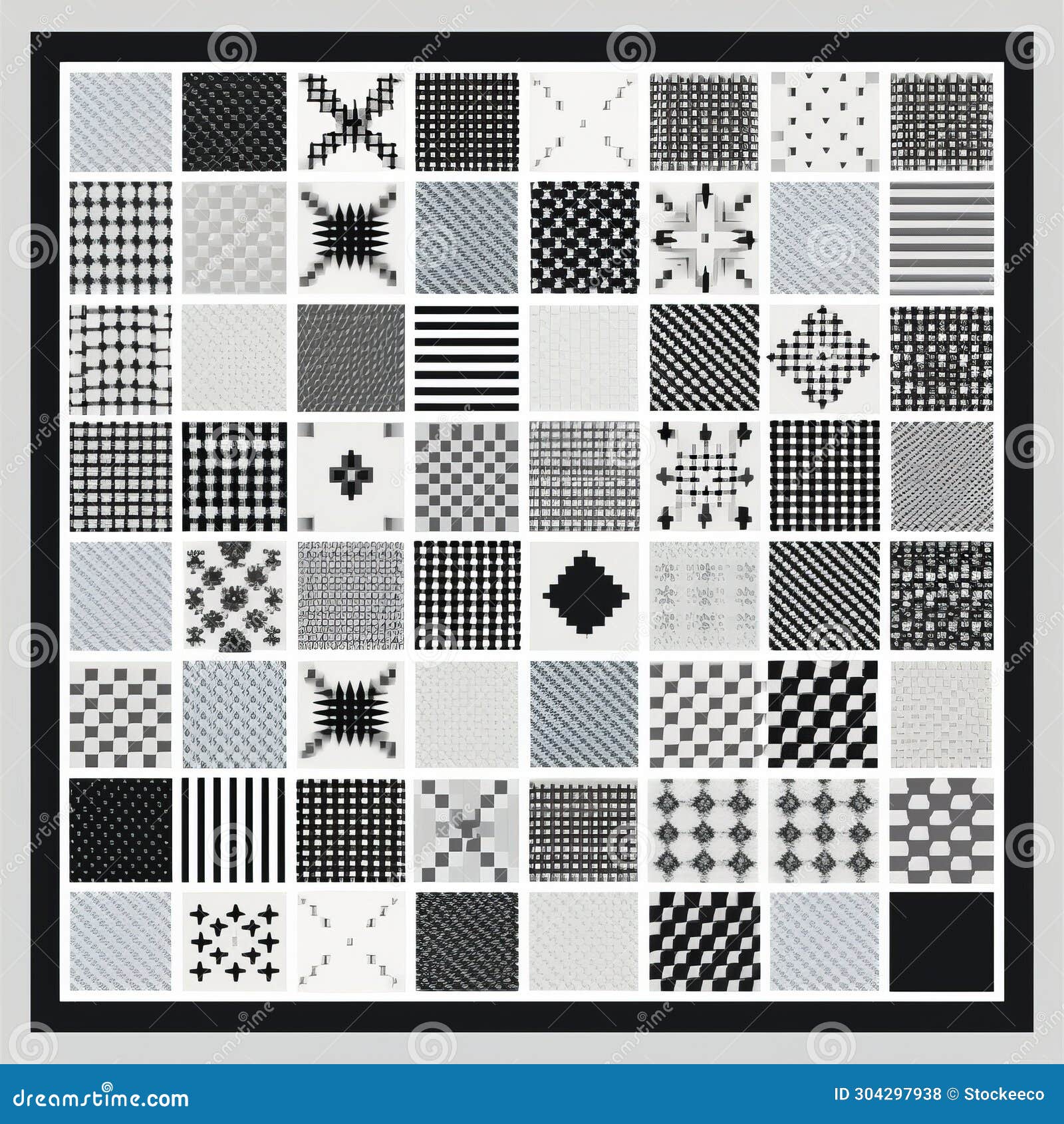 Neo-geo Minimalism Black and White Patchwork Tapestry Patterns Stock ...