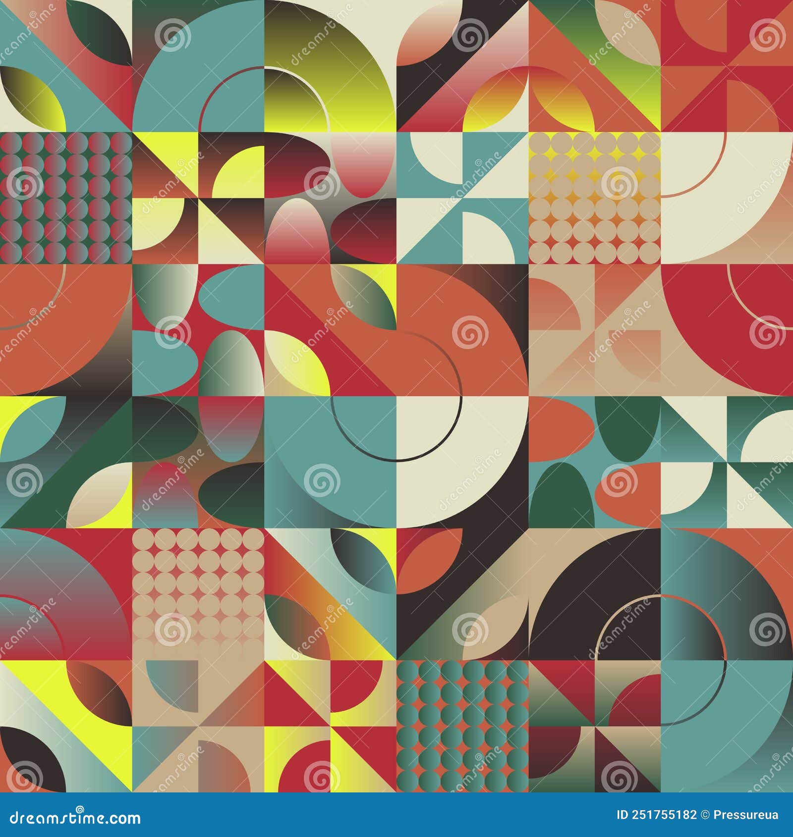 Neo-Geo Pattern Vector Graphic Inspired by Abstract Modernist ...