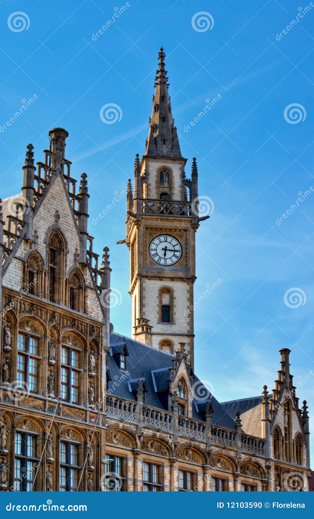 Neo-Gothic Architecture - Post Plaza, Belgium Stock Photo - Image of ...