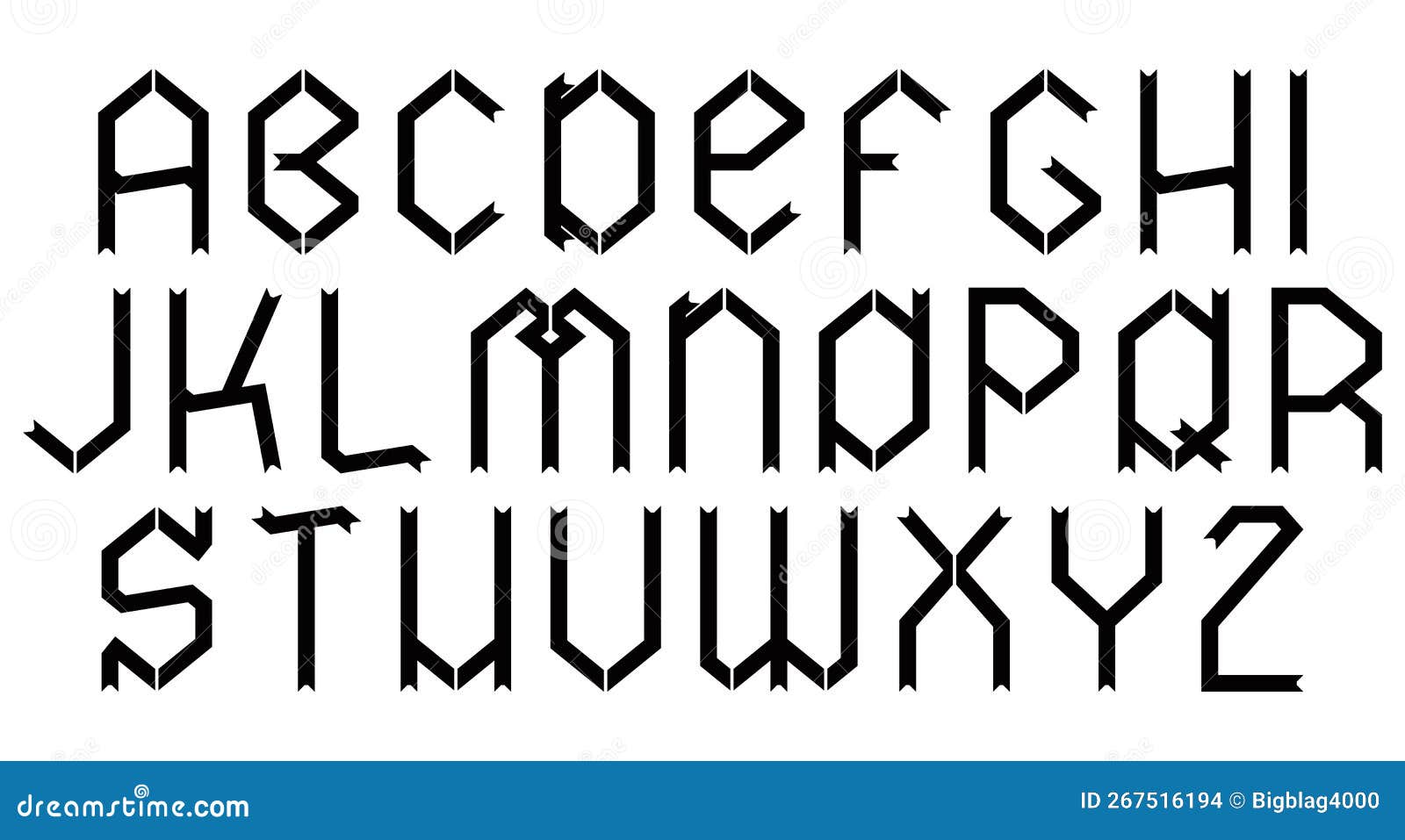 Neo-gothic Decorative Alphabet.Vector Medieval Font. Stock Illustration ...