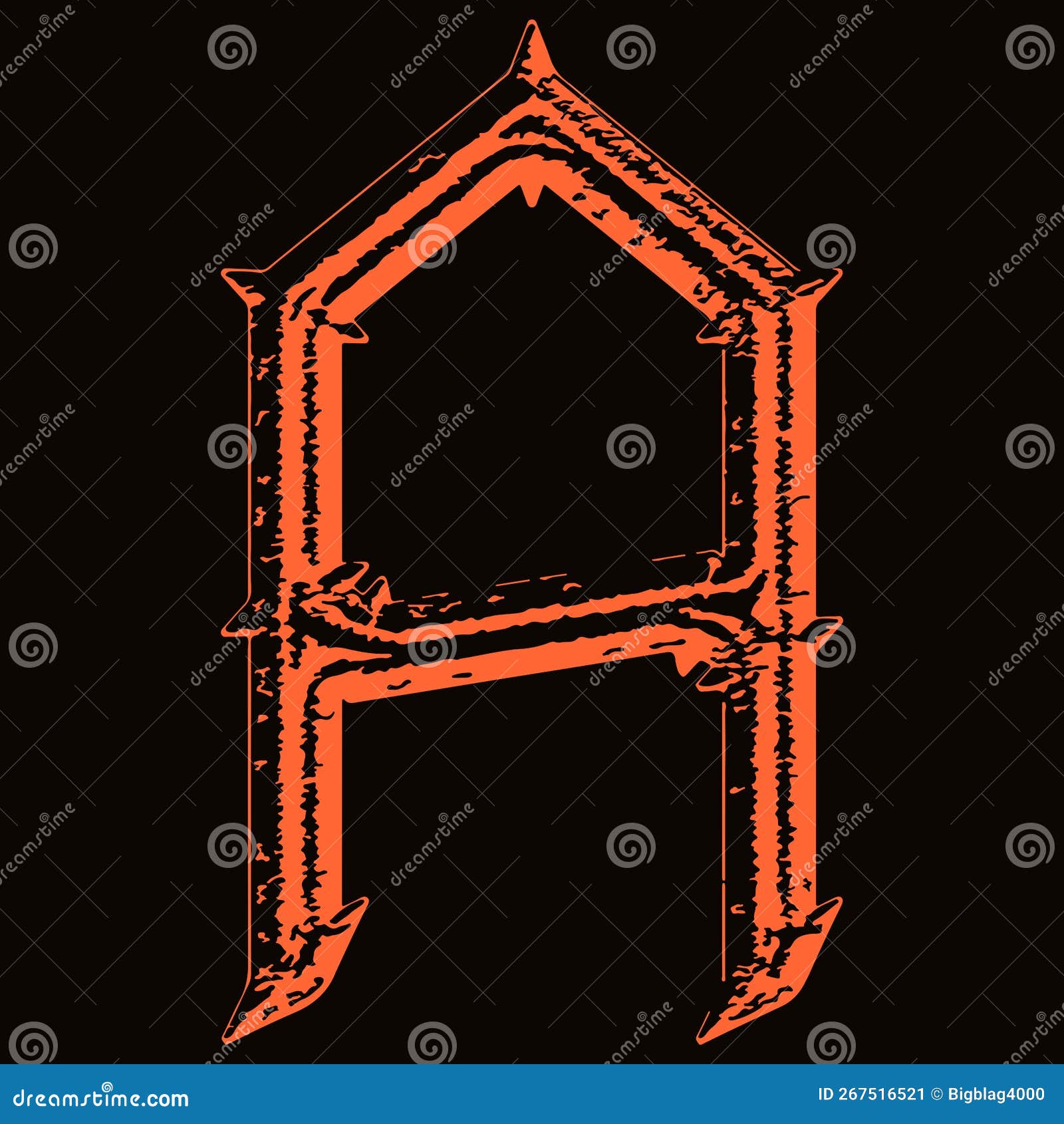 Neo-gothic Decorative Letter.Vector Medieval Font. Stock Vector ...