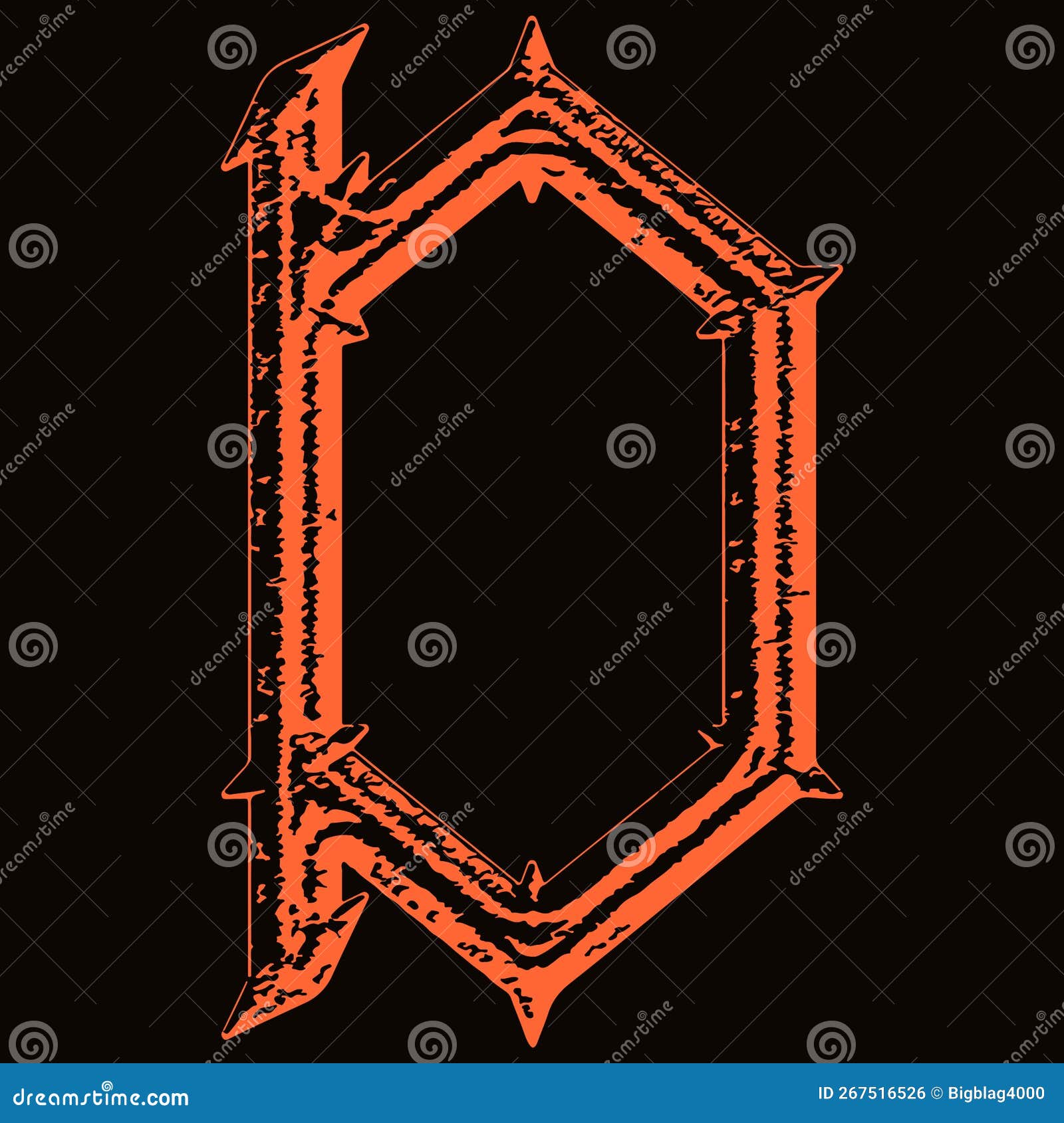 Neo-gothic Decorative Letter.Vector Medieval Font. Stock Vector ...