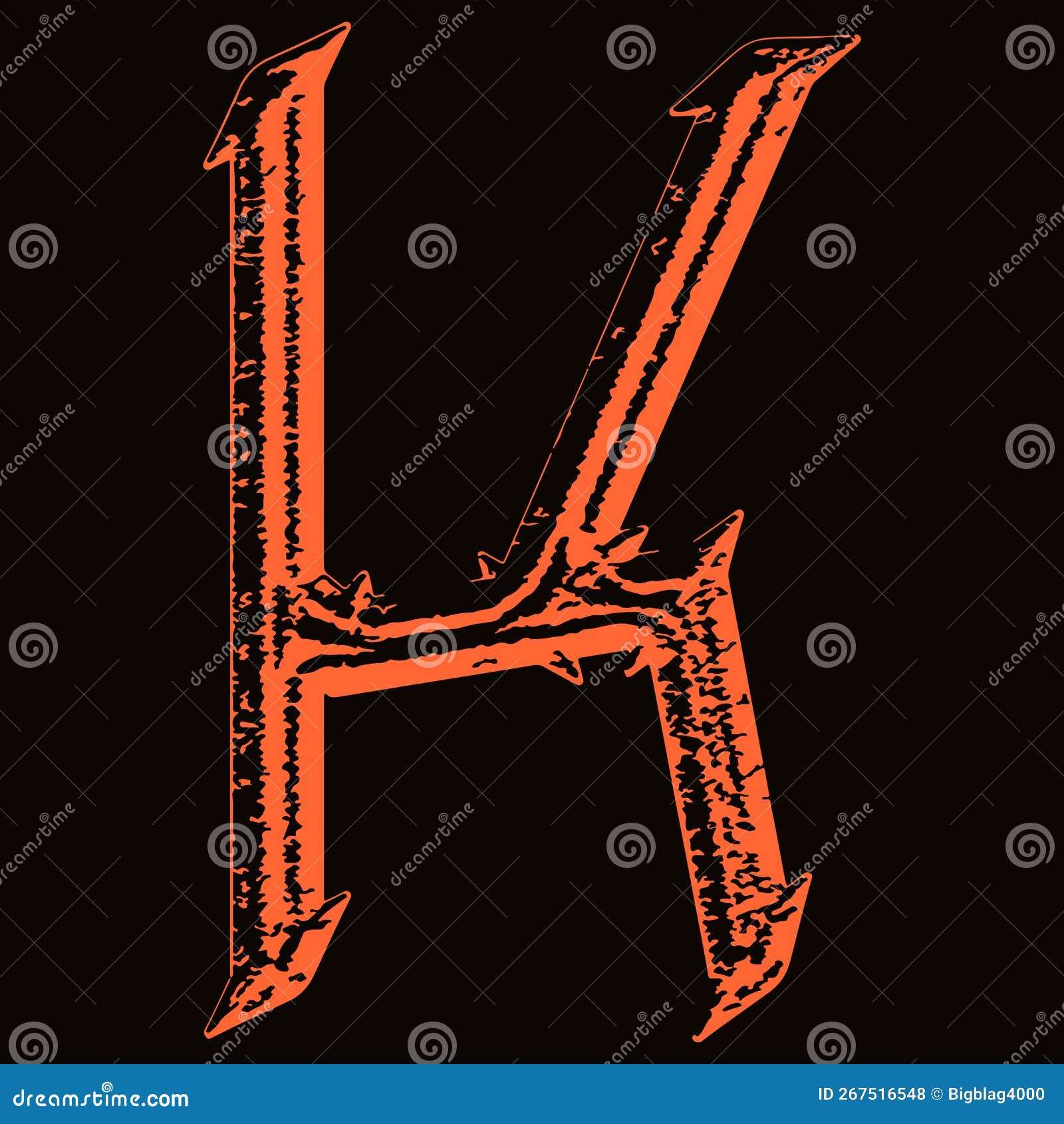 Neo-gothic Decorative Letter.Vector Medieval Font. Stock Vector ...