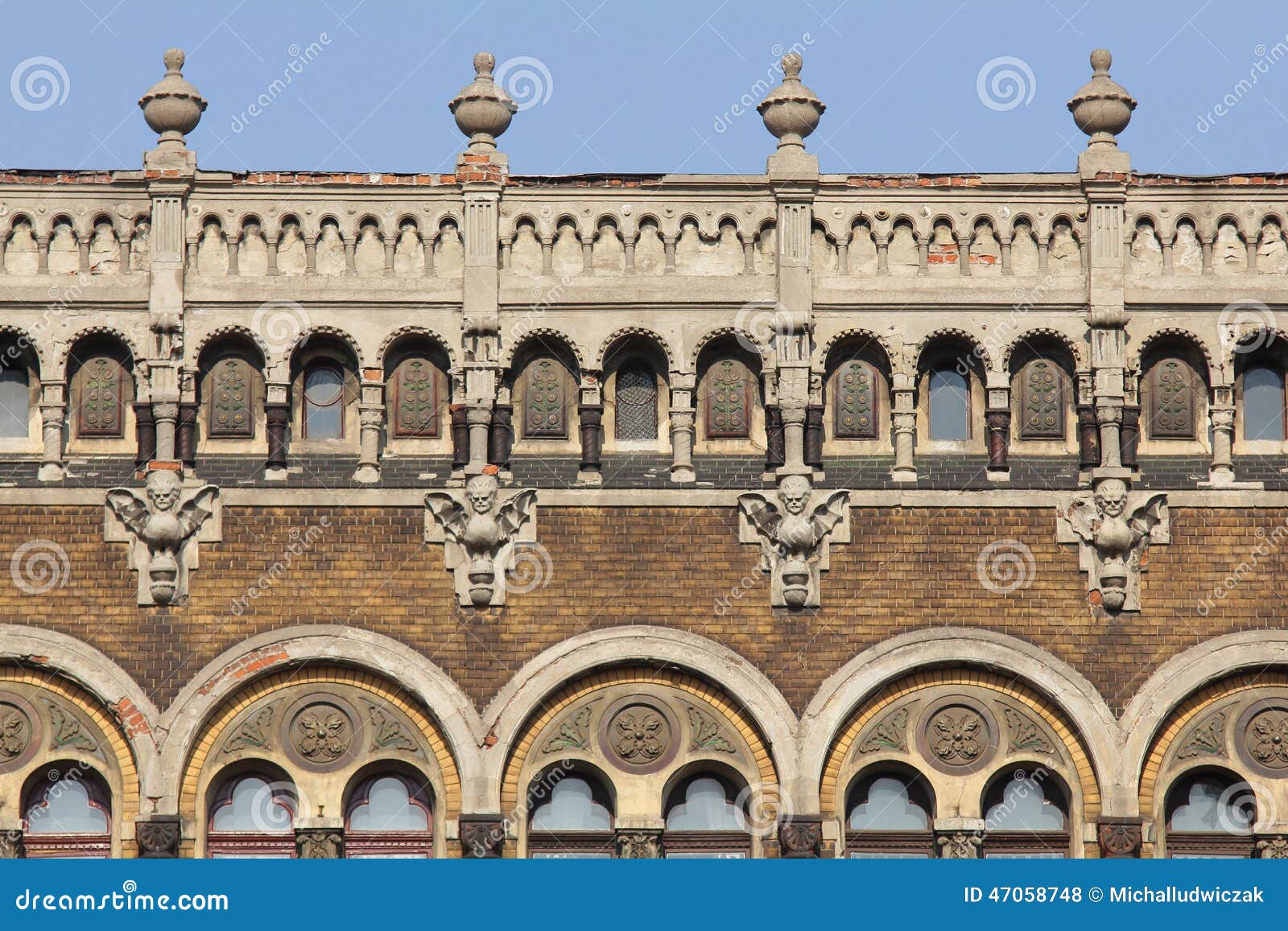 Neo-Gothic Facade of a Tenement House Stock Photo - Image of ...