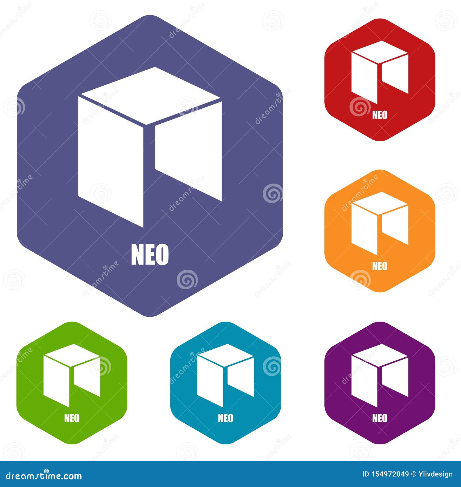 Neo icon, simple style stock vector. Illustration of cryptocurrency ...