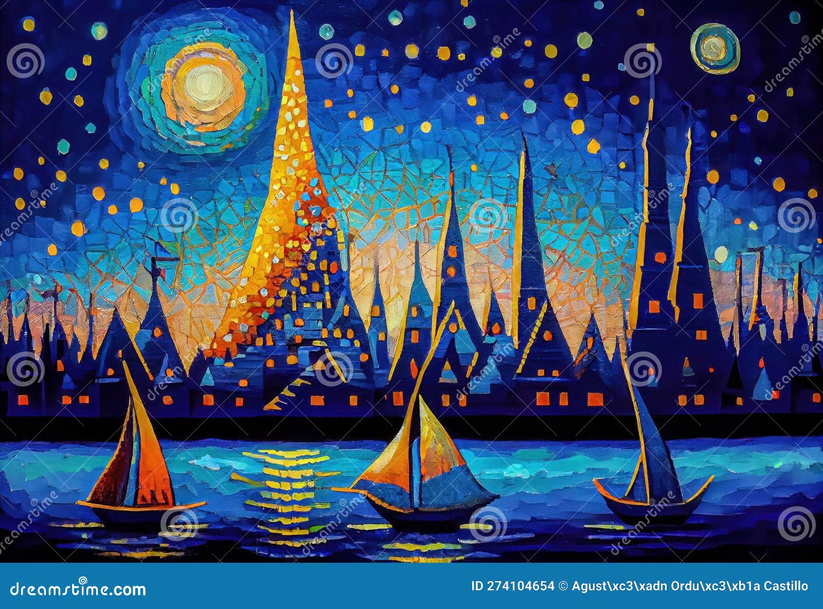 Neo Impressionism Painting. Ia Generative. Stock Illustration ...