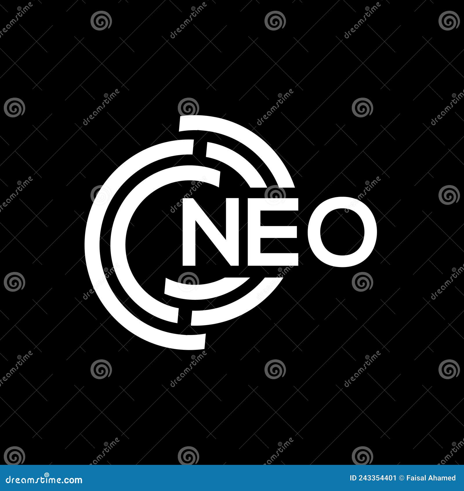 NEO Letter Logo Design. NEO Monogram Initials Letter Logo Concept Stock ...