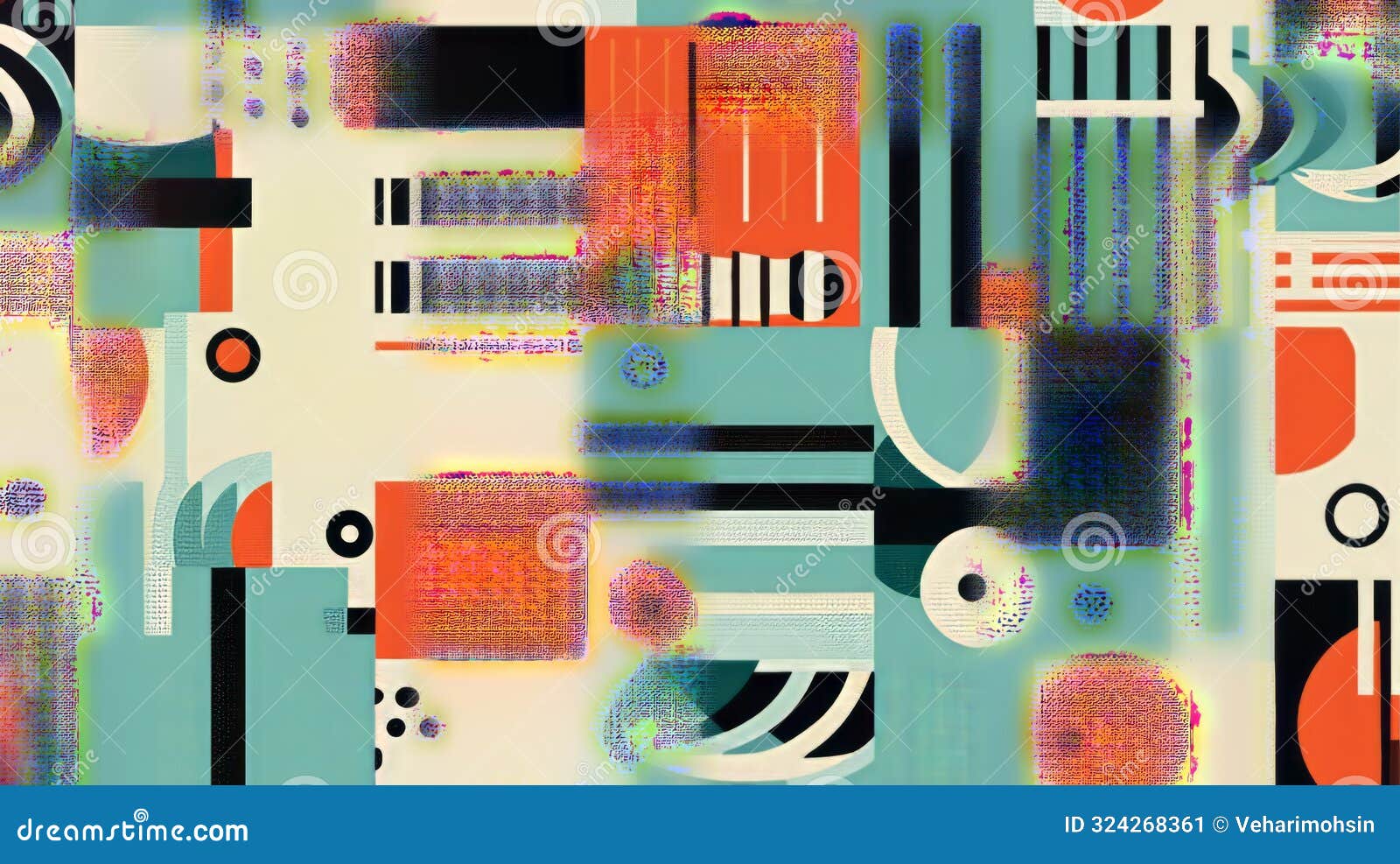 Neo Modernism Artwork Pattern Design Stock Image | CartoonDealer.com ...