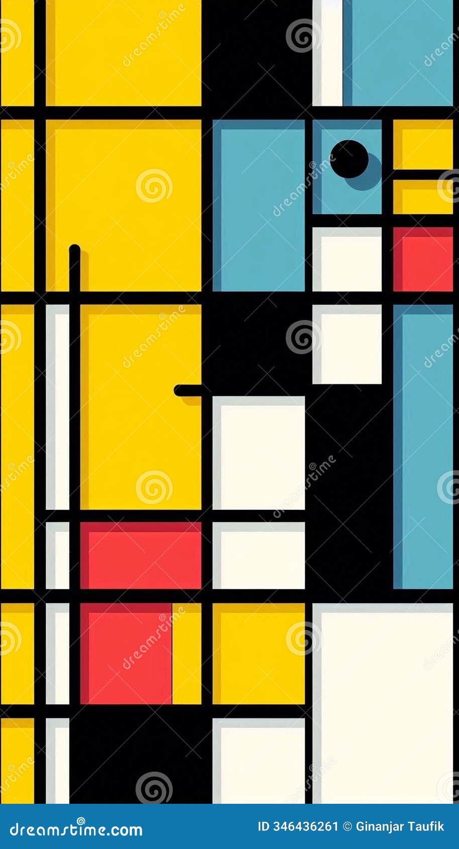 Neo-Plasticism in Color stock illustration. Illustration of mondrian ...