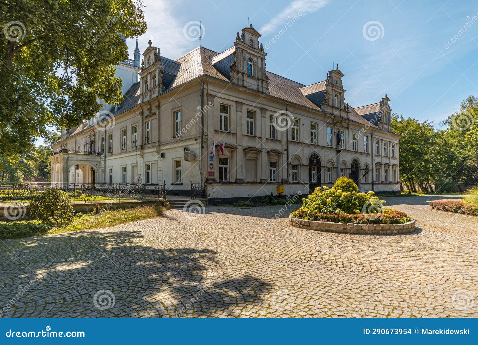 Neo-Renaissance Palace in Tulowice, Poland. Stock Photo - Image of ...