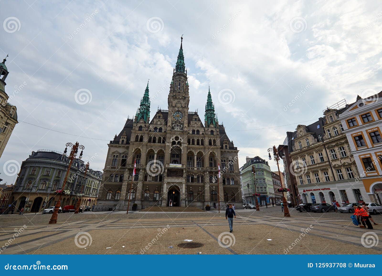 Neo-Renaissance Rathaus in Liberec-Stadt Redaktionelles Stockfoto ...