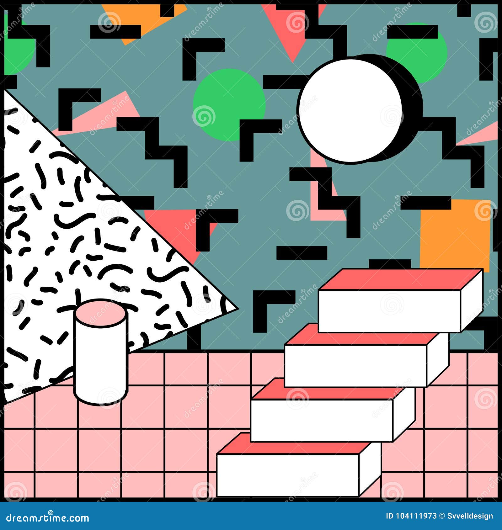 Neo Style Geometric Bold Background Stock Vector - Illustration of ...