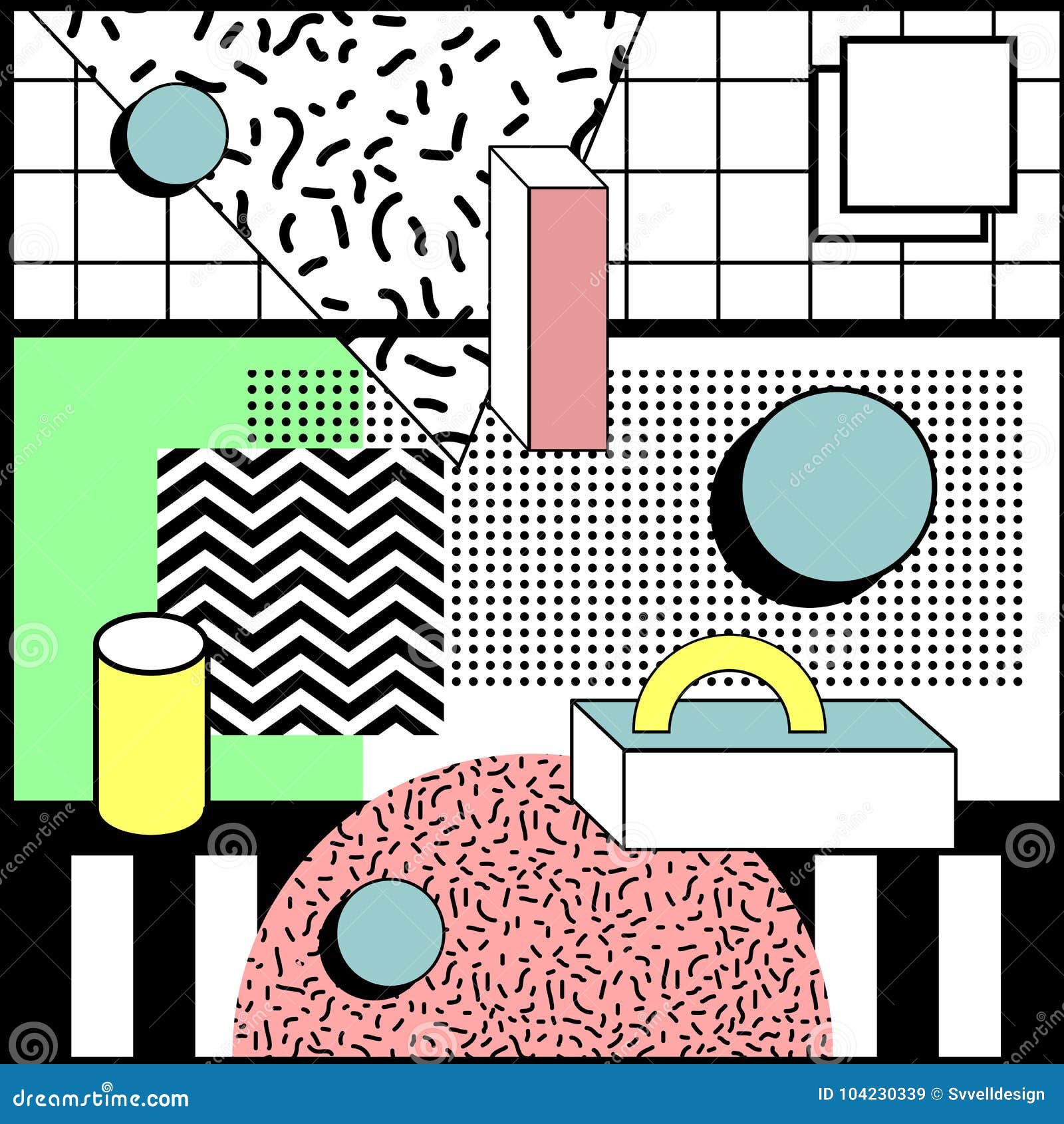 Neo Style Geometric Random Background Stock Vector - Illustration of ...