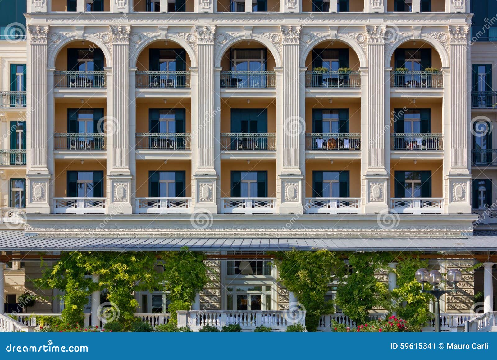 Neoclassic Building Facade stock image. Image of column - 59615341