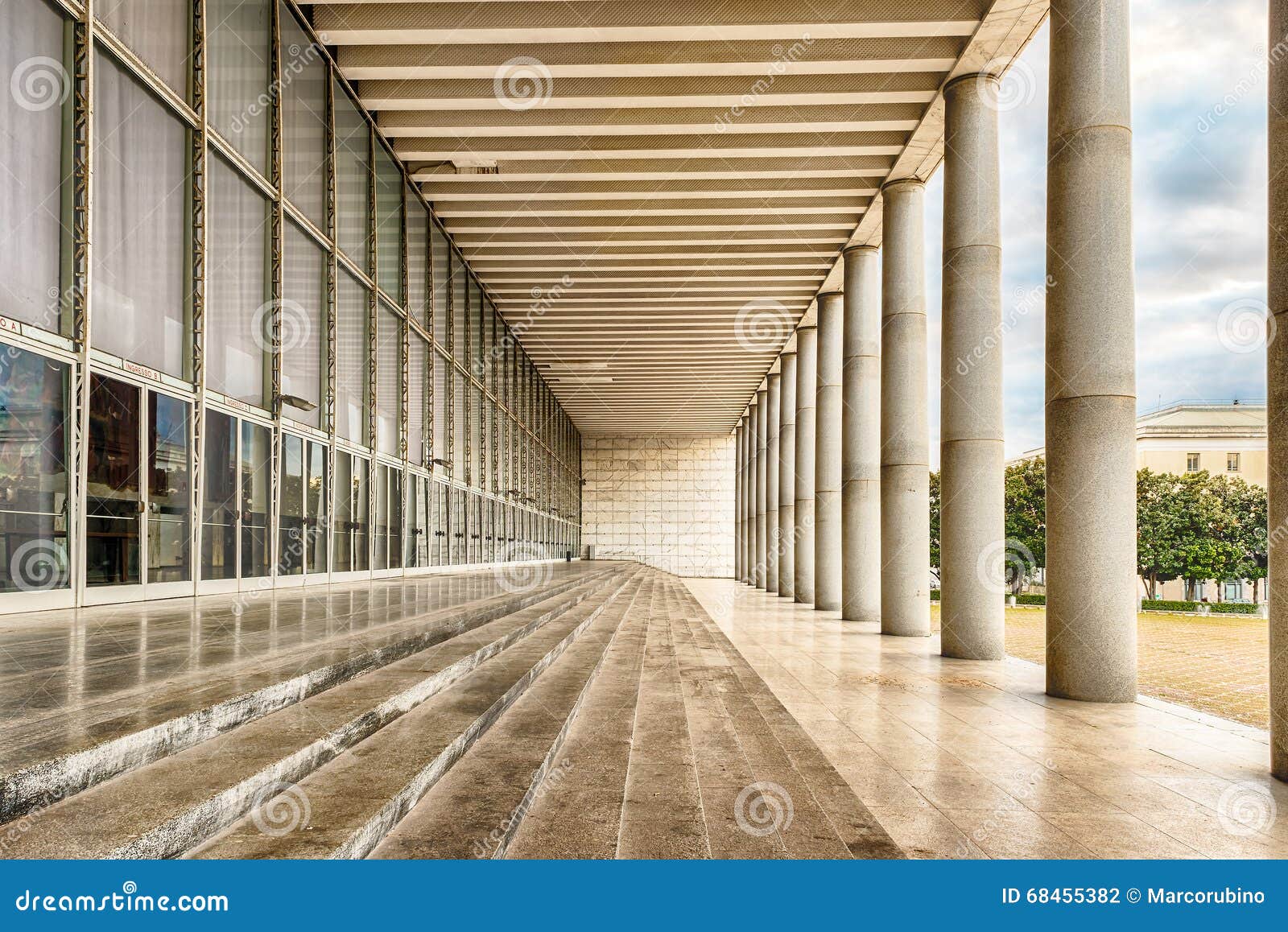 Neoclassical Architecture in EUR District, Rome, Italy Stock Photo ...