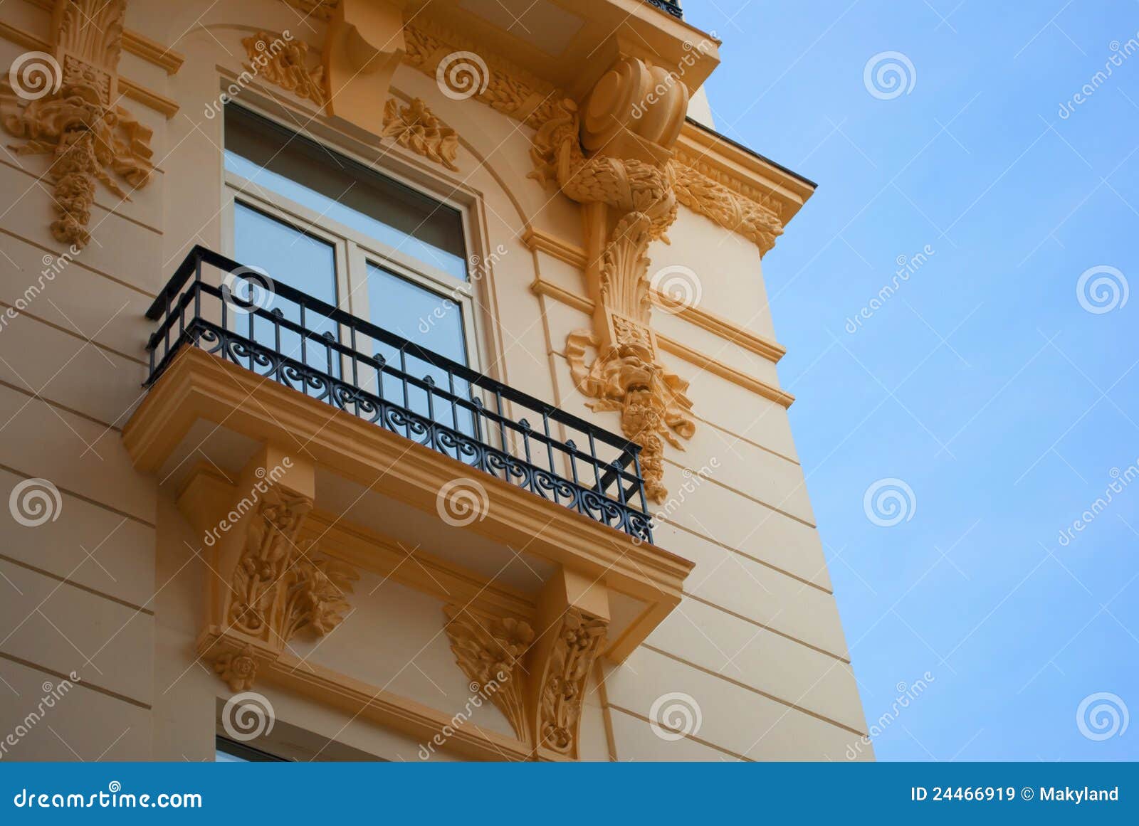 Neoclassical balcony stock image. Image of style, building - 24466919