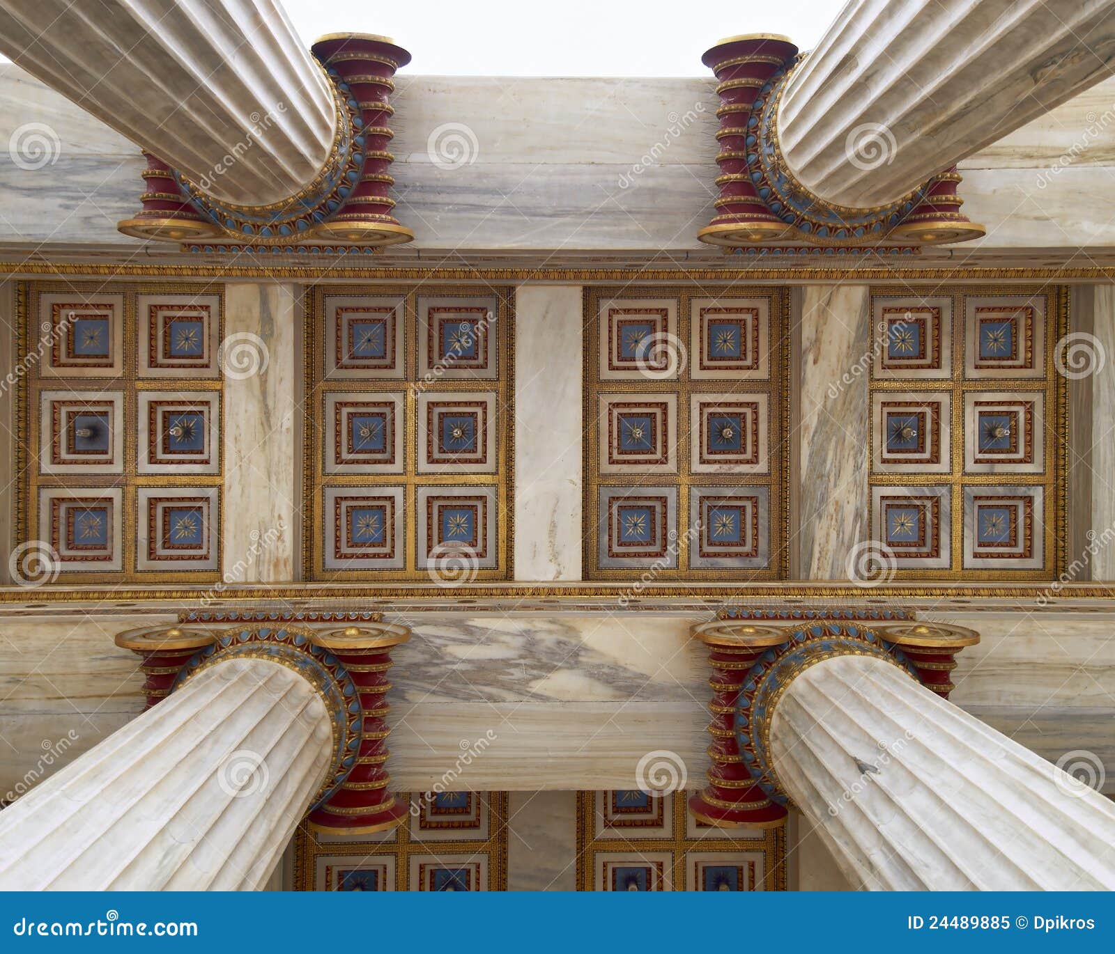 Neoclassical Ceiling Detail Stock Image - Image of restoration, roof ...