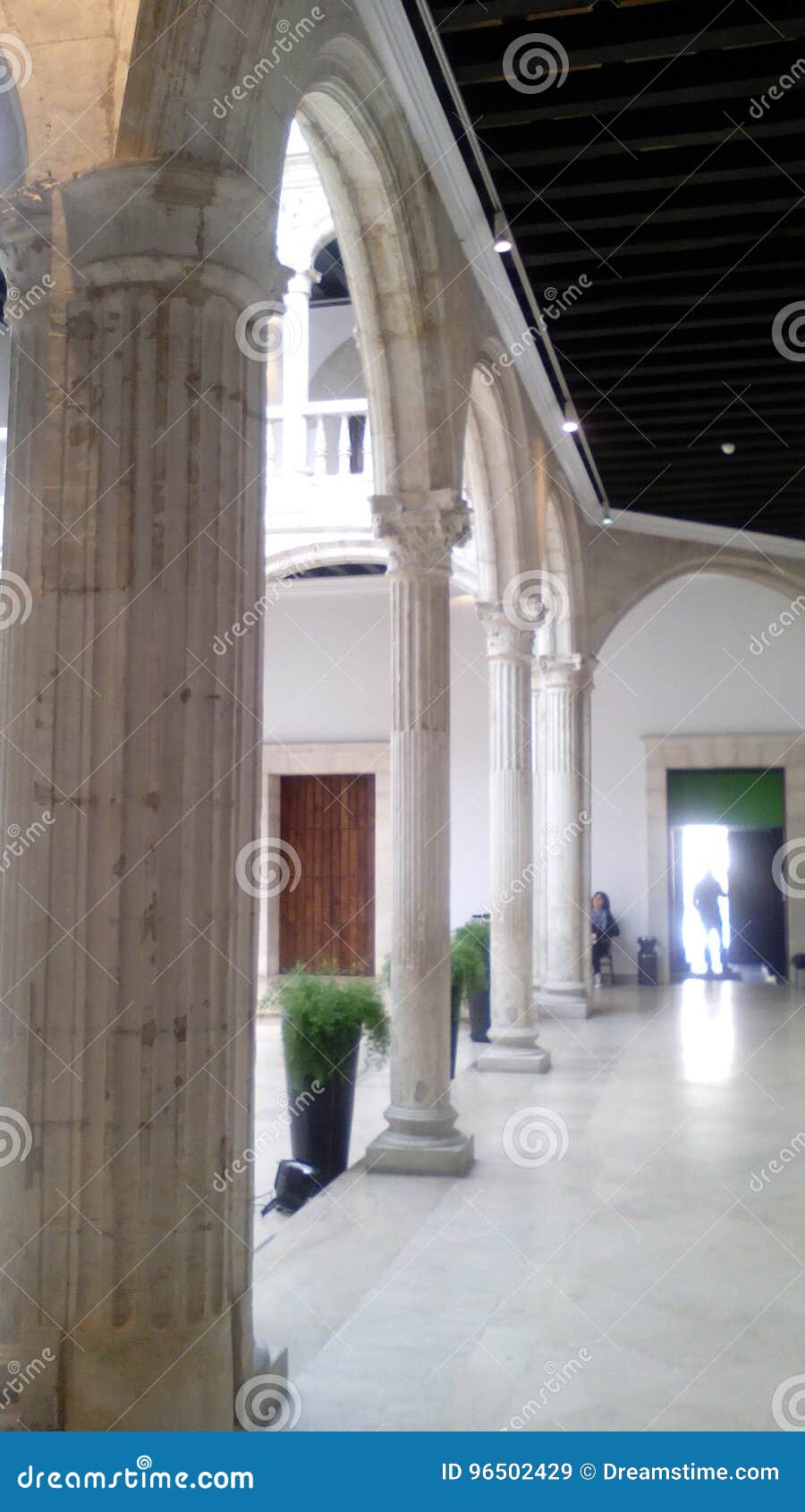 Neoclassical Columns Interior Courtyard Stock Image - Image of ruins ...