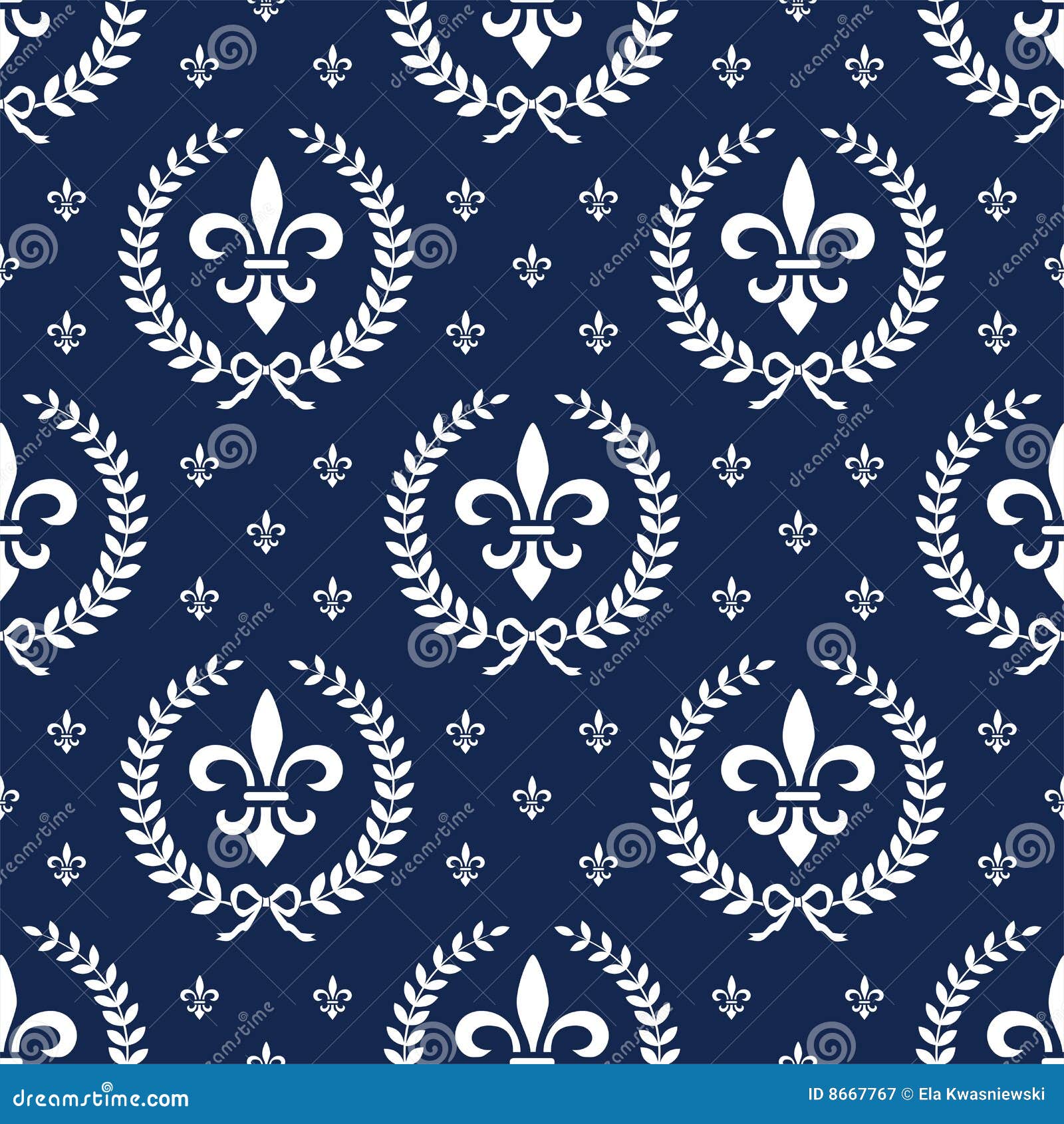Neoclassical Seamless Textile Pattern with Laurel Stock Vector ...