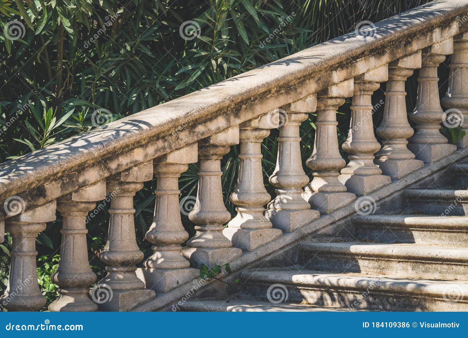 Neoclassical Stone Balustrade Stock Photo - Image of decoration ...