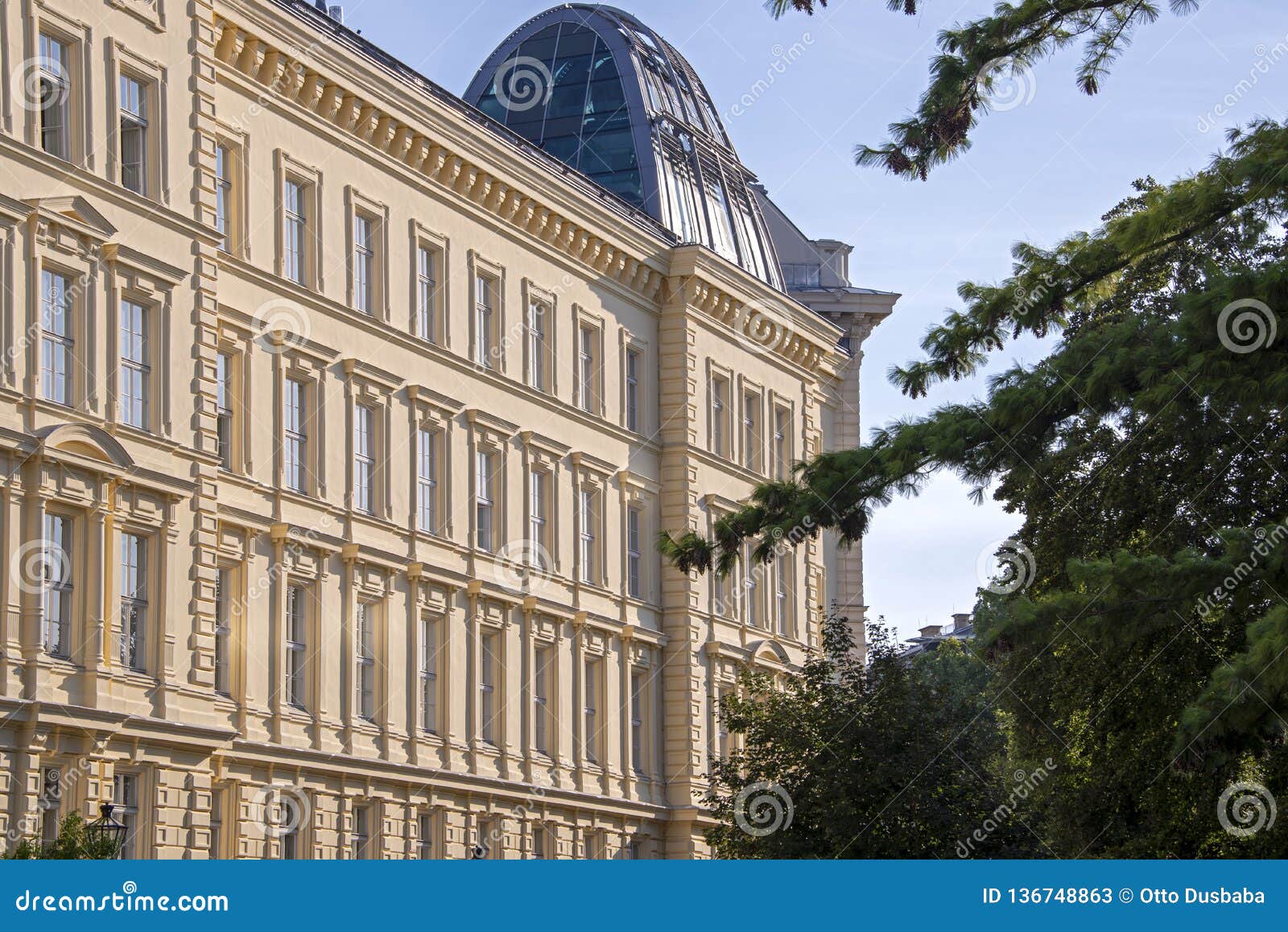 Neoclassical Style Building Facade Stock Image - Image of artistic ...
