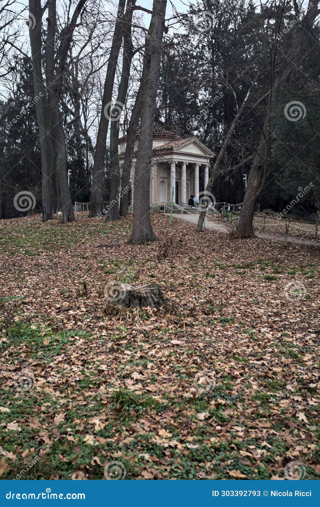 Neoclassical Temple in the Park of Monza Stock Image - Image of ...