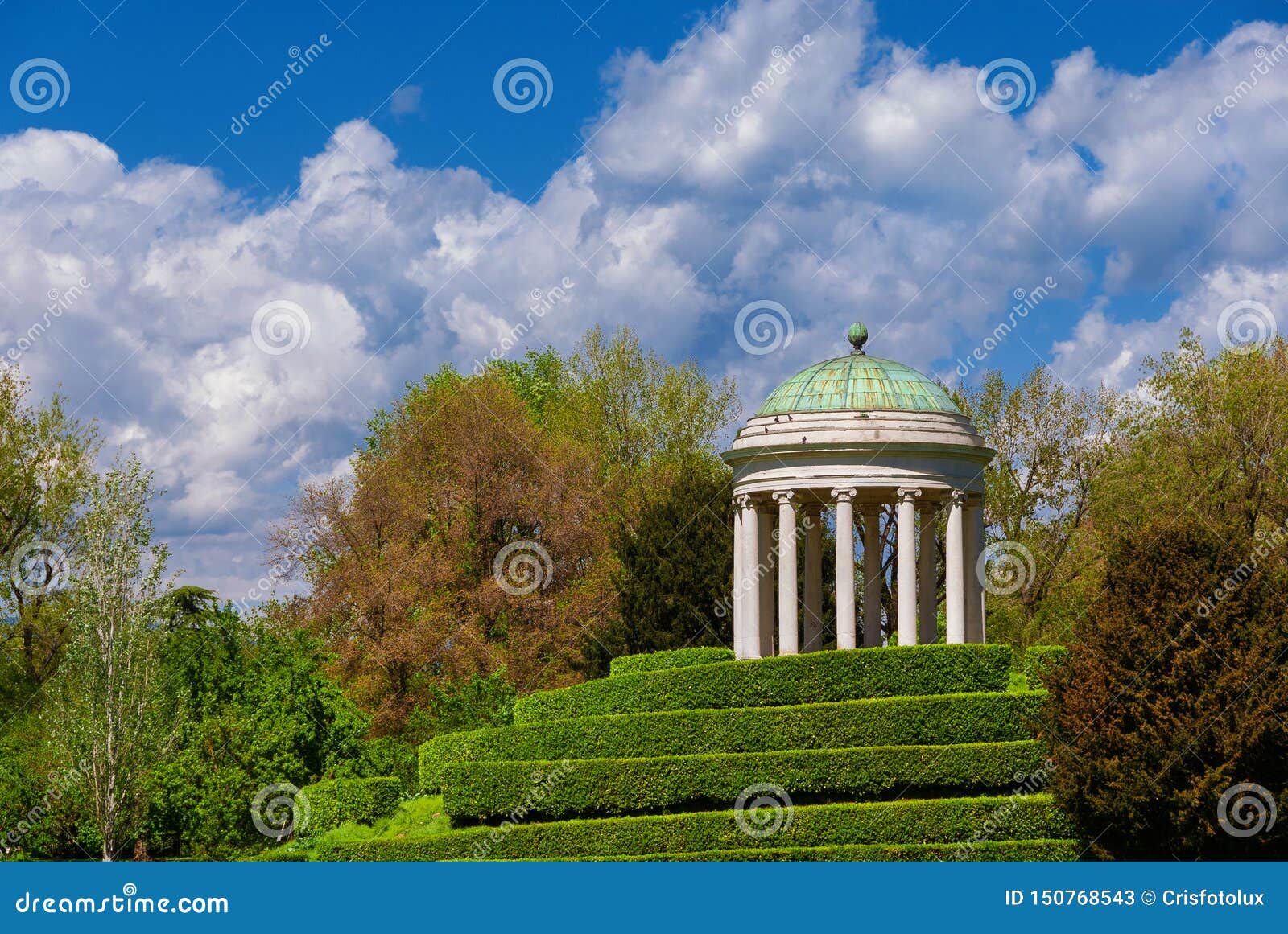 Neoclassical Temple in Vicenza Querini Park Stock Image - Image of ...