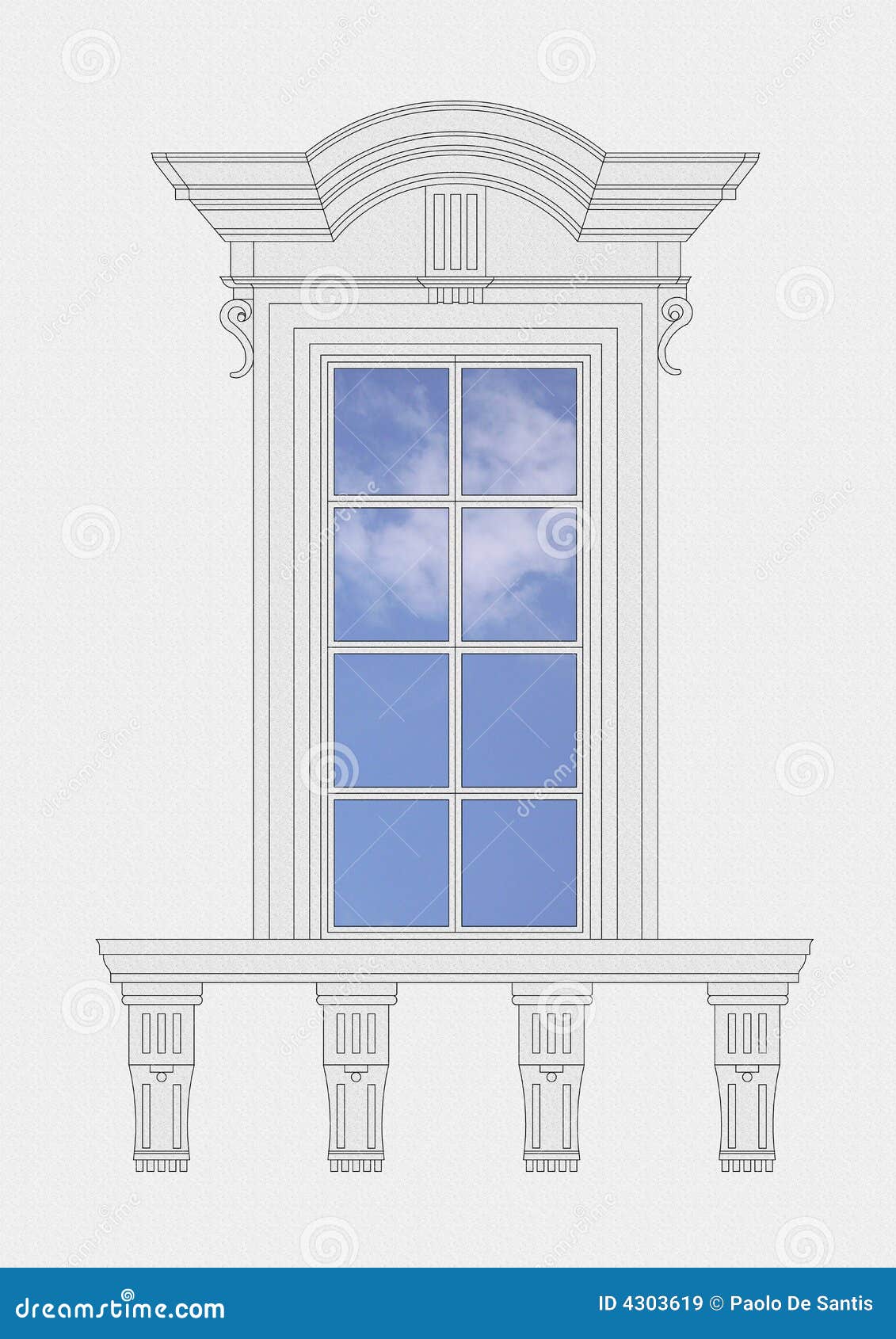Neoclassical Window Picture. Image: 4303619