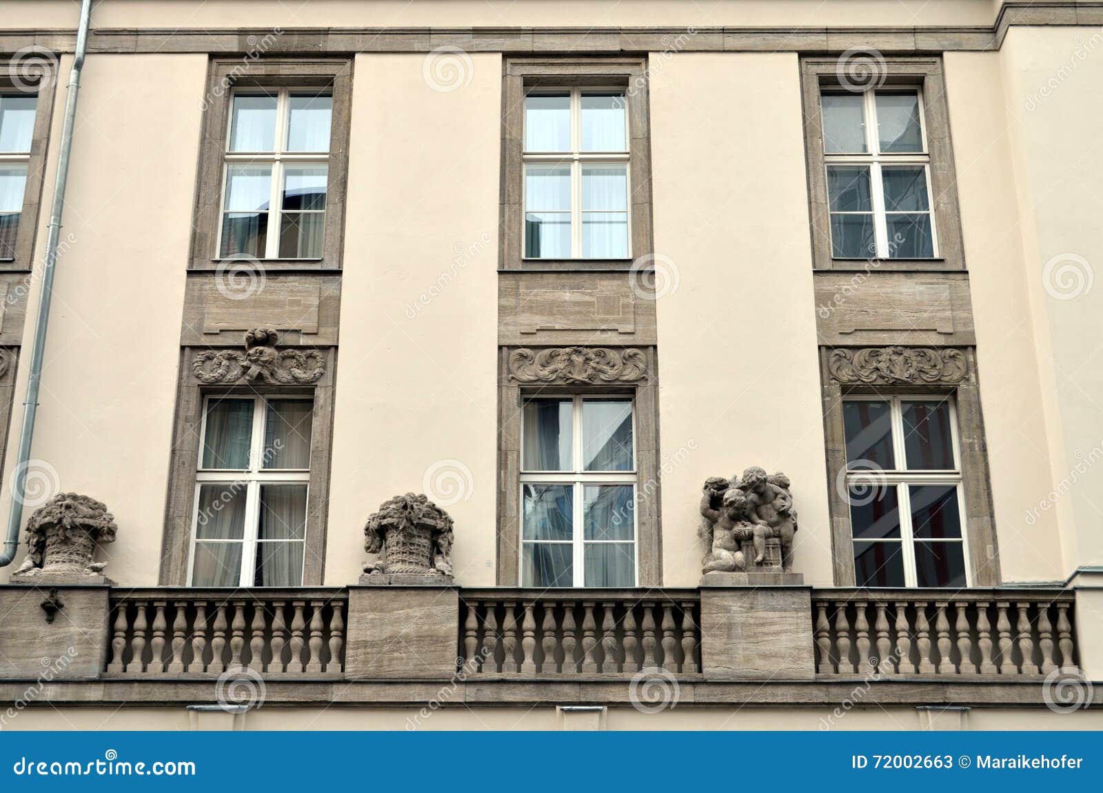 Neoclassicism Facade in Berlin Stock Image - Image of cityscape ...