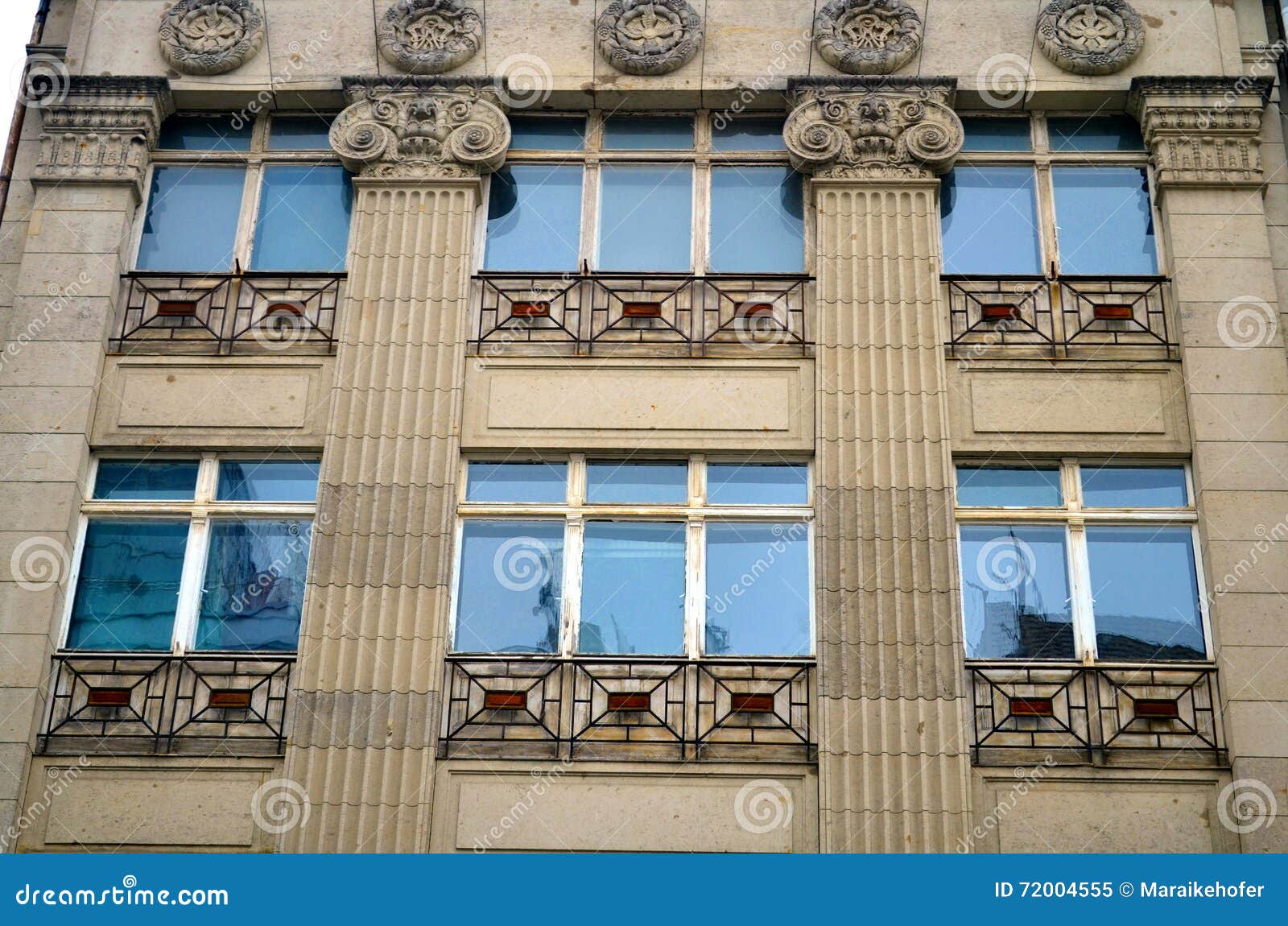 Neoclassicism Facade in Berlin Stock Image - Image of front, european ...