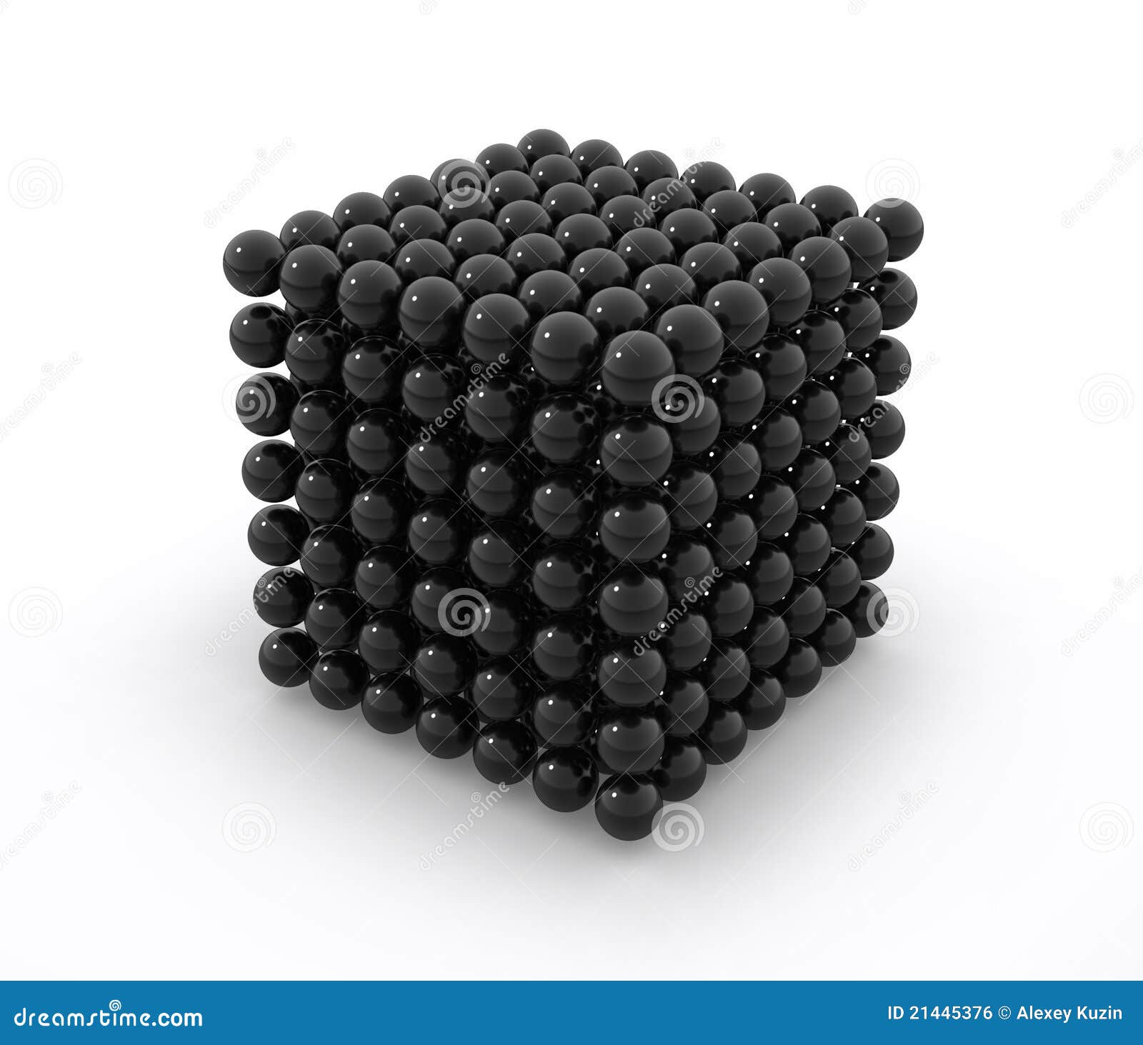 Black Cube Made From Cpus With White IOT Icons On Each Side Internet Of ...