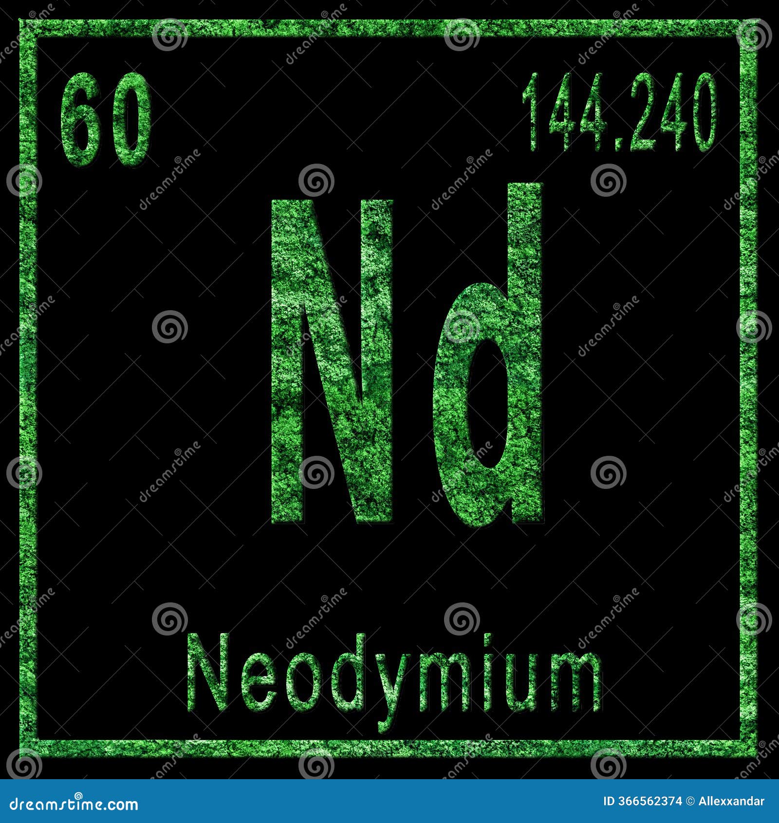 Neodymium Chemical Element Symbol From Periodic Table Stock Photography ...