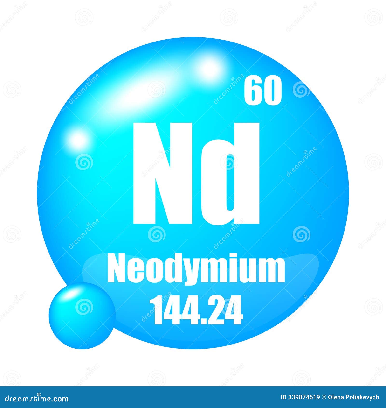 Neodymium Element Icon Cartoon Vector | CartoonDealer.com #284184715