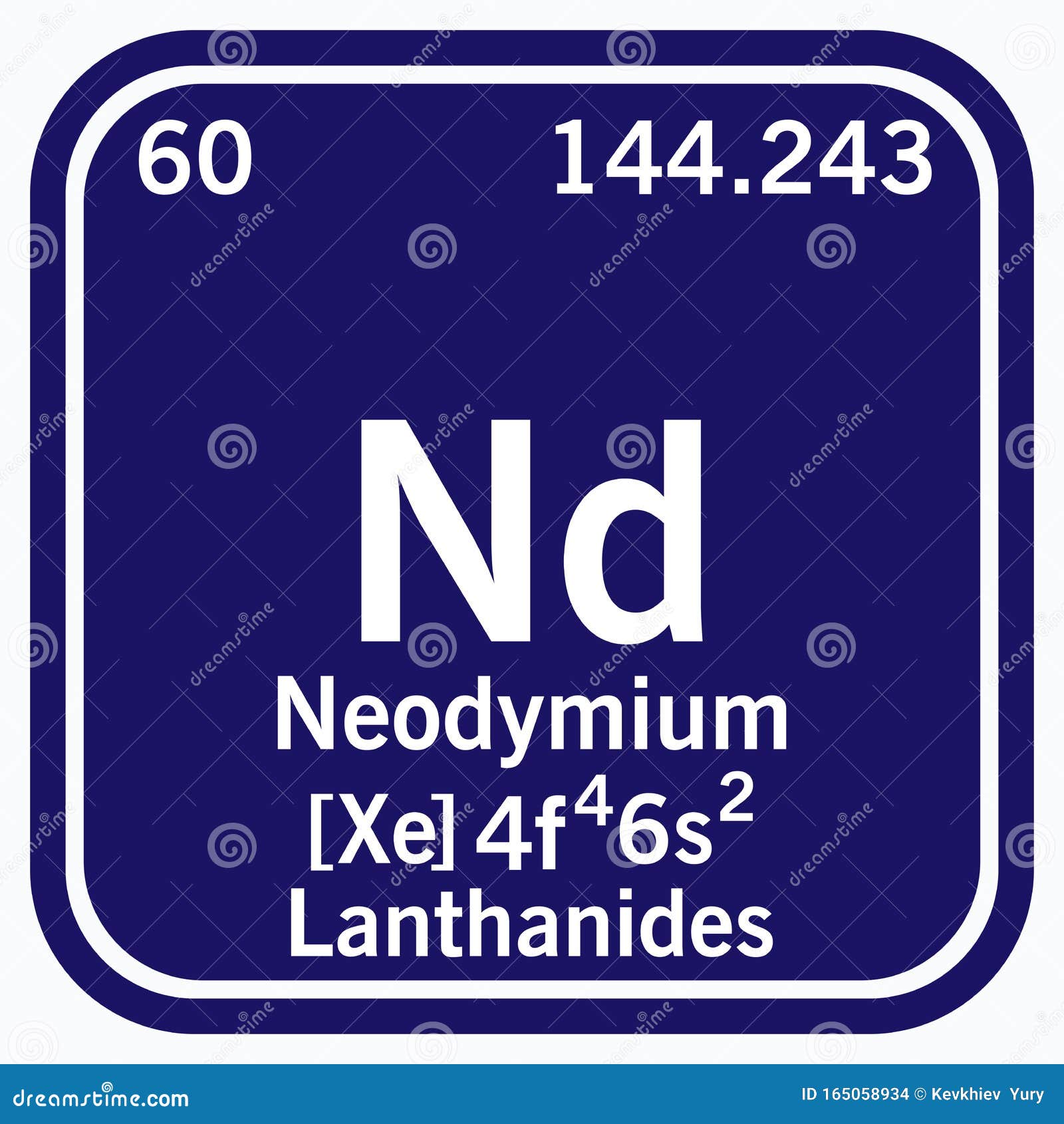 Neodymium Periodic Table Of The Elements Vector Illustration Eps 10 ...